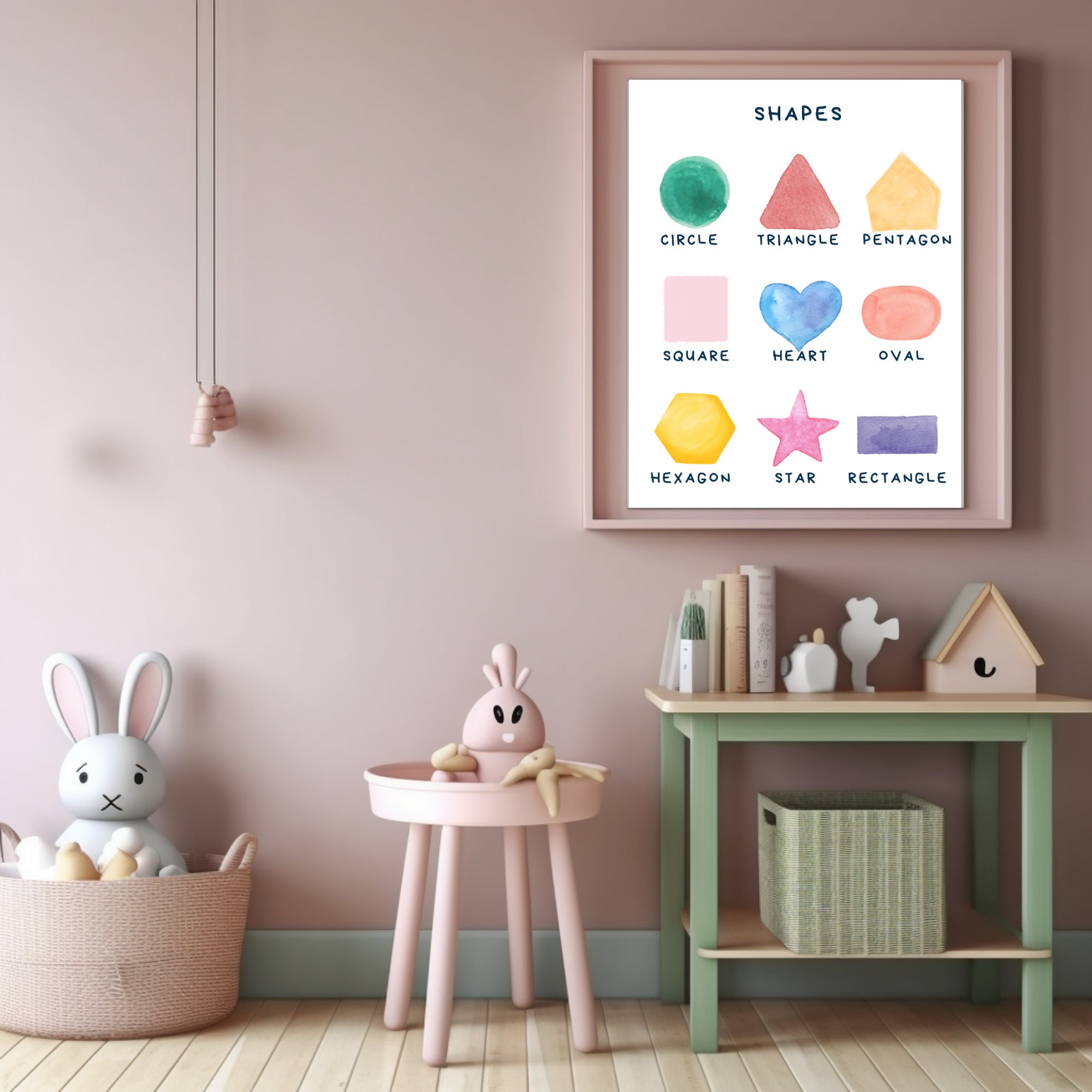 Shapes Educational Poster Colors Poster Classroom Decor - Etsy