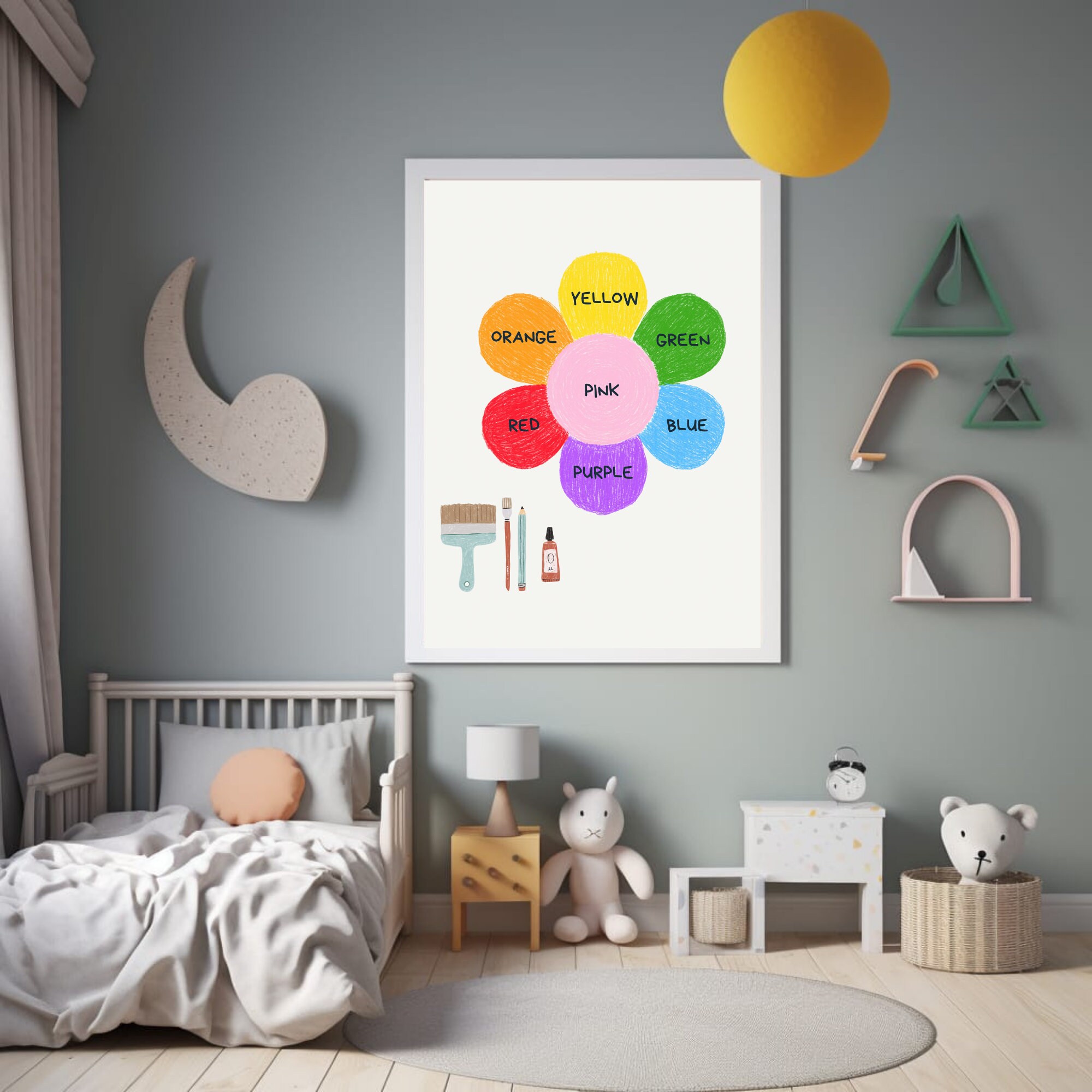 Colors Flower Poster, Educational Poster, Classroom Decor, Colors ...