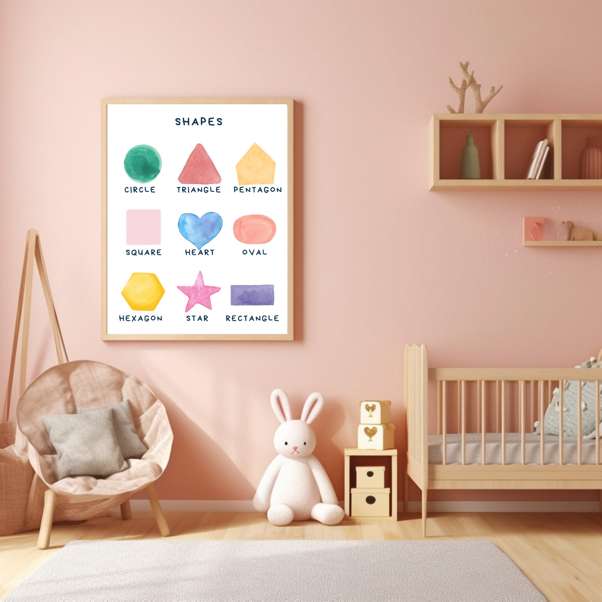 Shapes Educational Poster Colors Poster Classroom Decor - Etsy