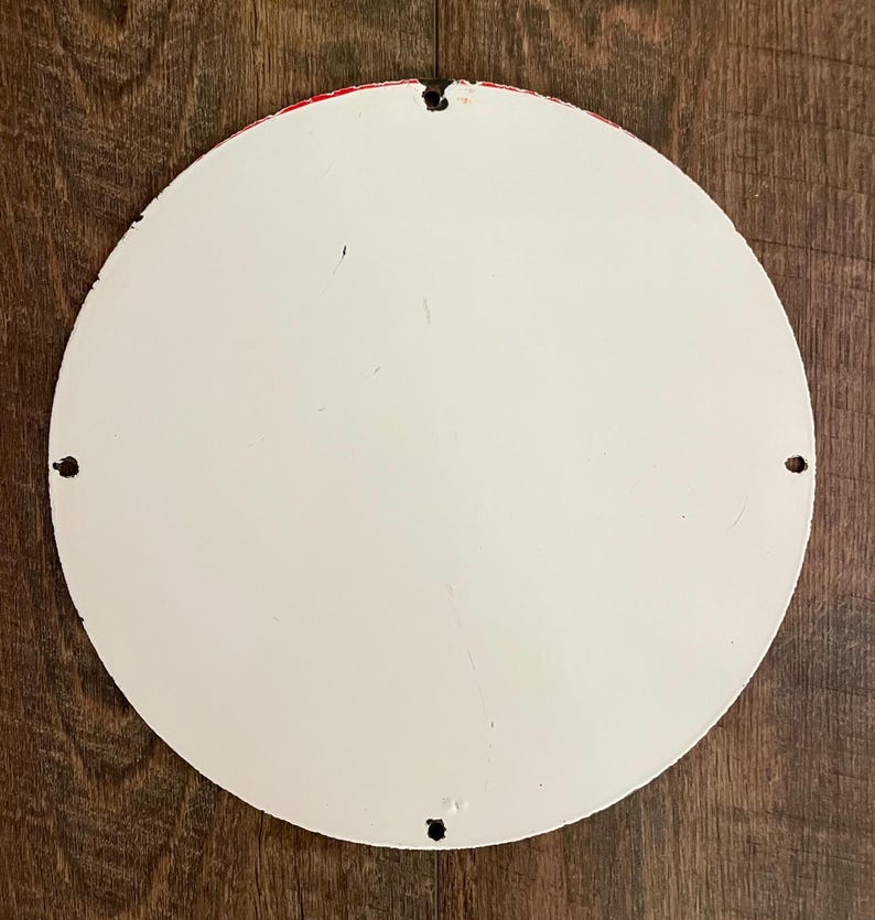 Vintage ESSO FUEL OIL Gas Station Pump 12" Round Porcelain Sign - Etsy