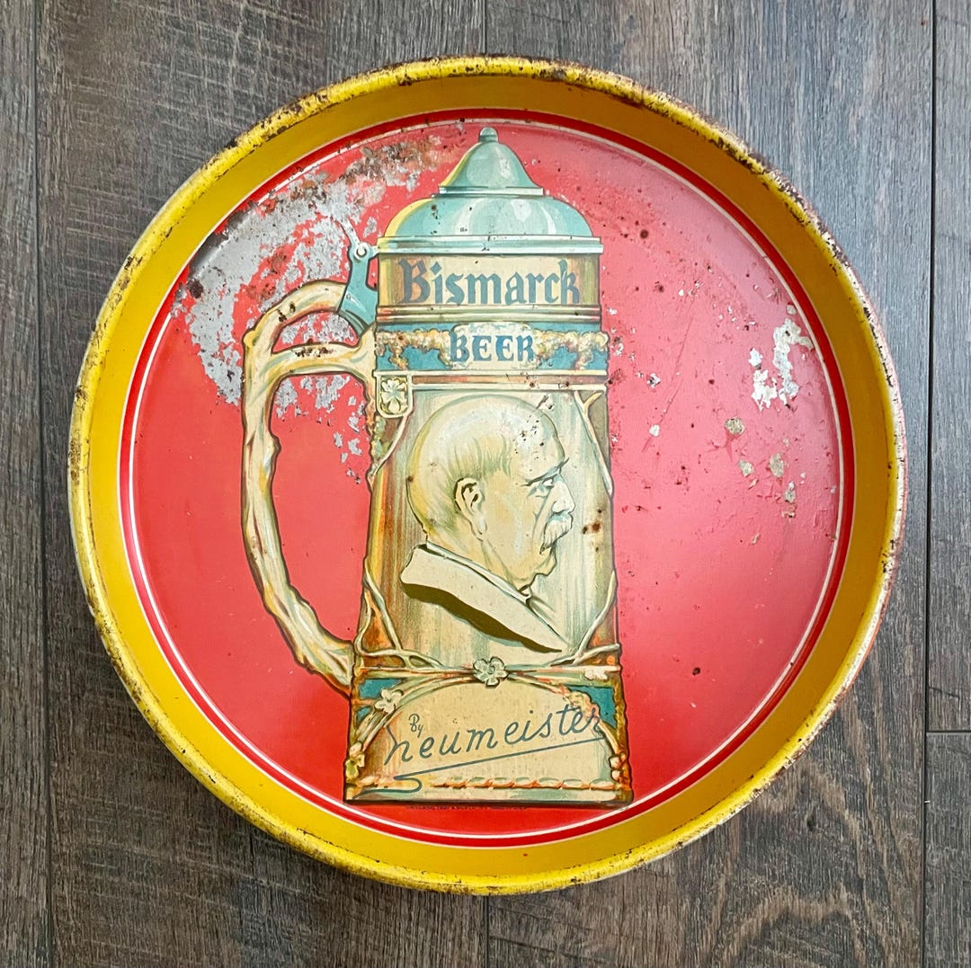 Vintage BISMARCK BEER Stein Tray by Neumeister Baltimore, Maryland - Etsy