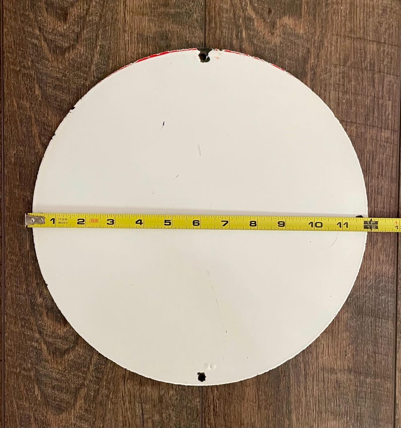 Vintage ESSO FUEL OIL Gas Station Pump 12" Round Porcelain Sign - Etsy