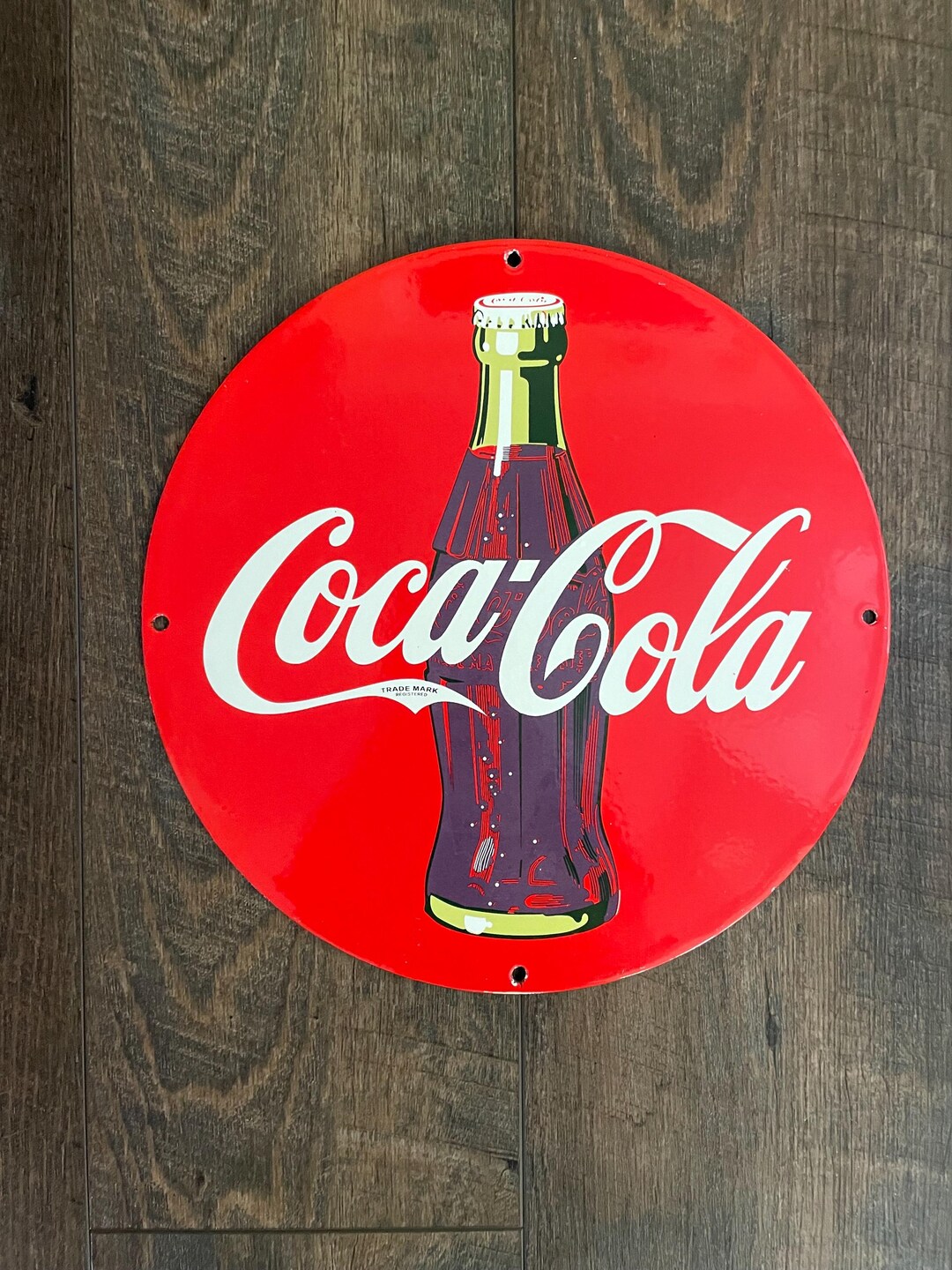 COCA-COLA BOTTLE Ice Cold Soft Drink Beverage Coke 12" Porcelain Sign ...