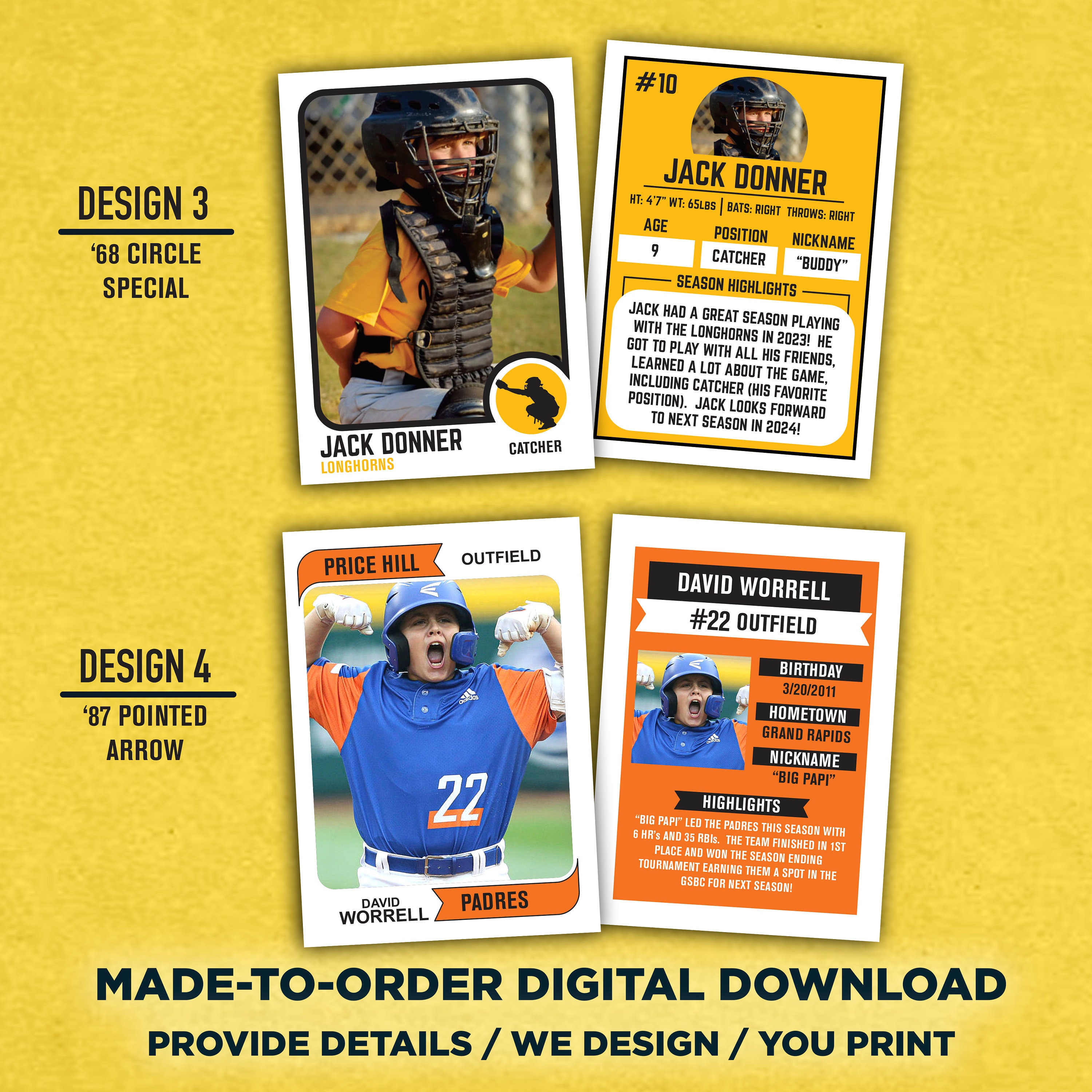 Baseball Card Template | Custom Sports Card Template | Create Your Own ...