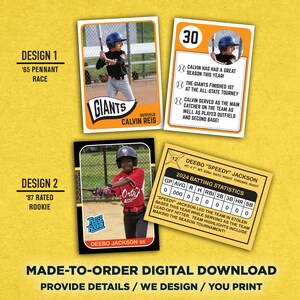 Baseball Card Template | Custom Sports Card Template | Create Your Own ...