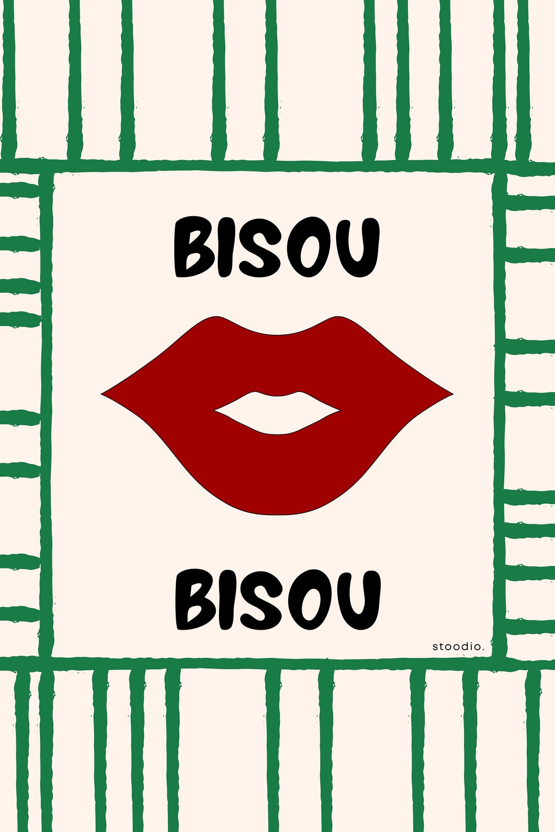Bisou Bisou Lips Print - Aesthetic Print, Lips, French, Kiss - Etsy