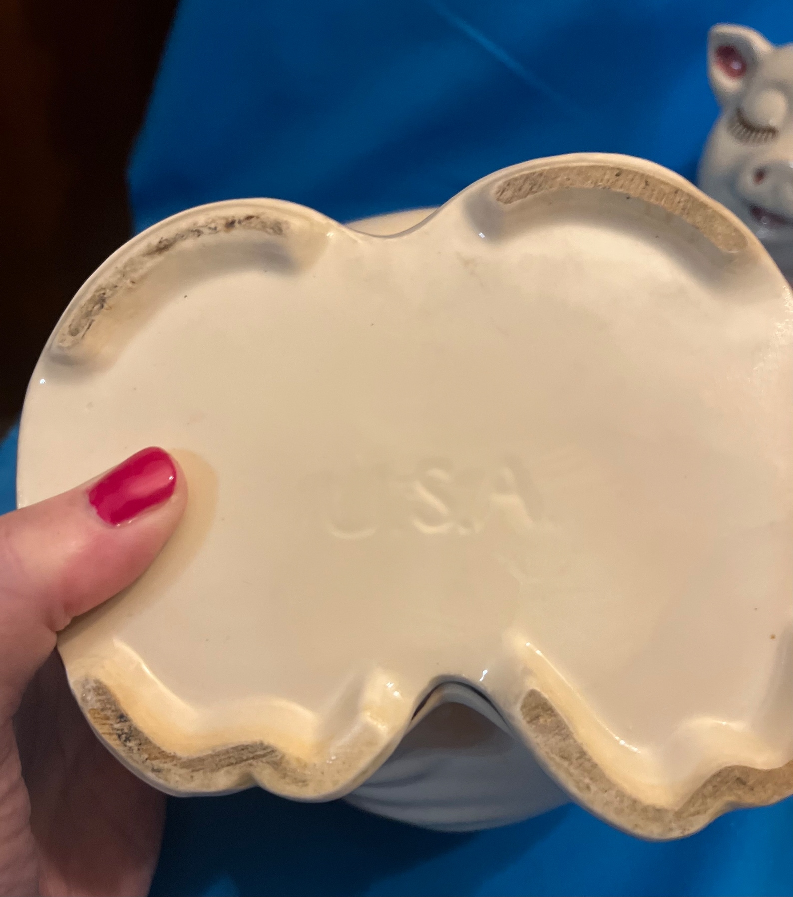 Rare 1940s SHAWNEE SMILEY PIG With Pink Flowers and Pink Scarf. Mint ...