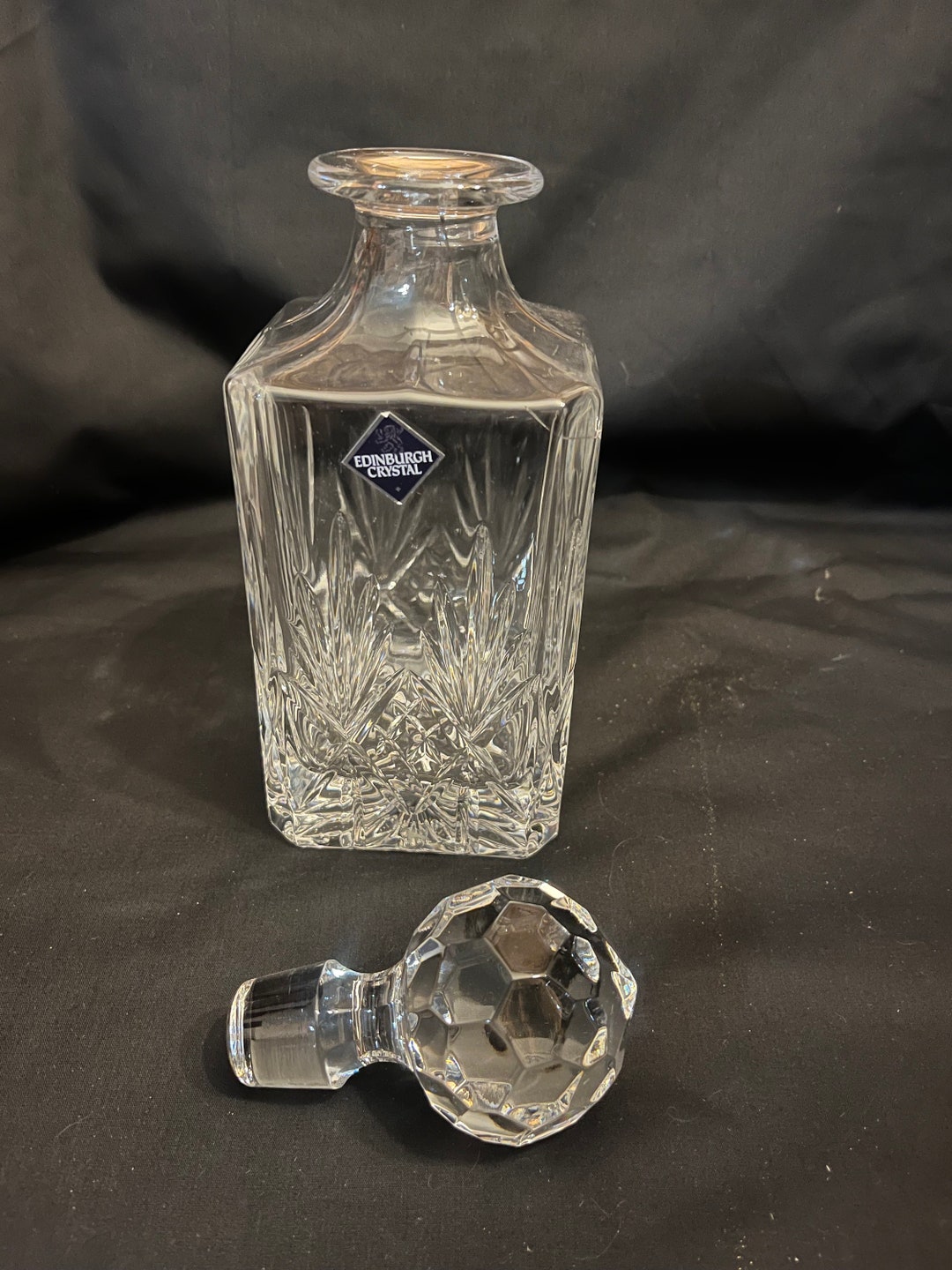 Vintage Edinburgh Crystal Decanter. Looks New. Beautiful Stopper. - Etsy