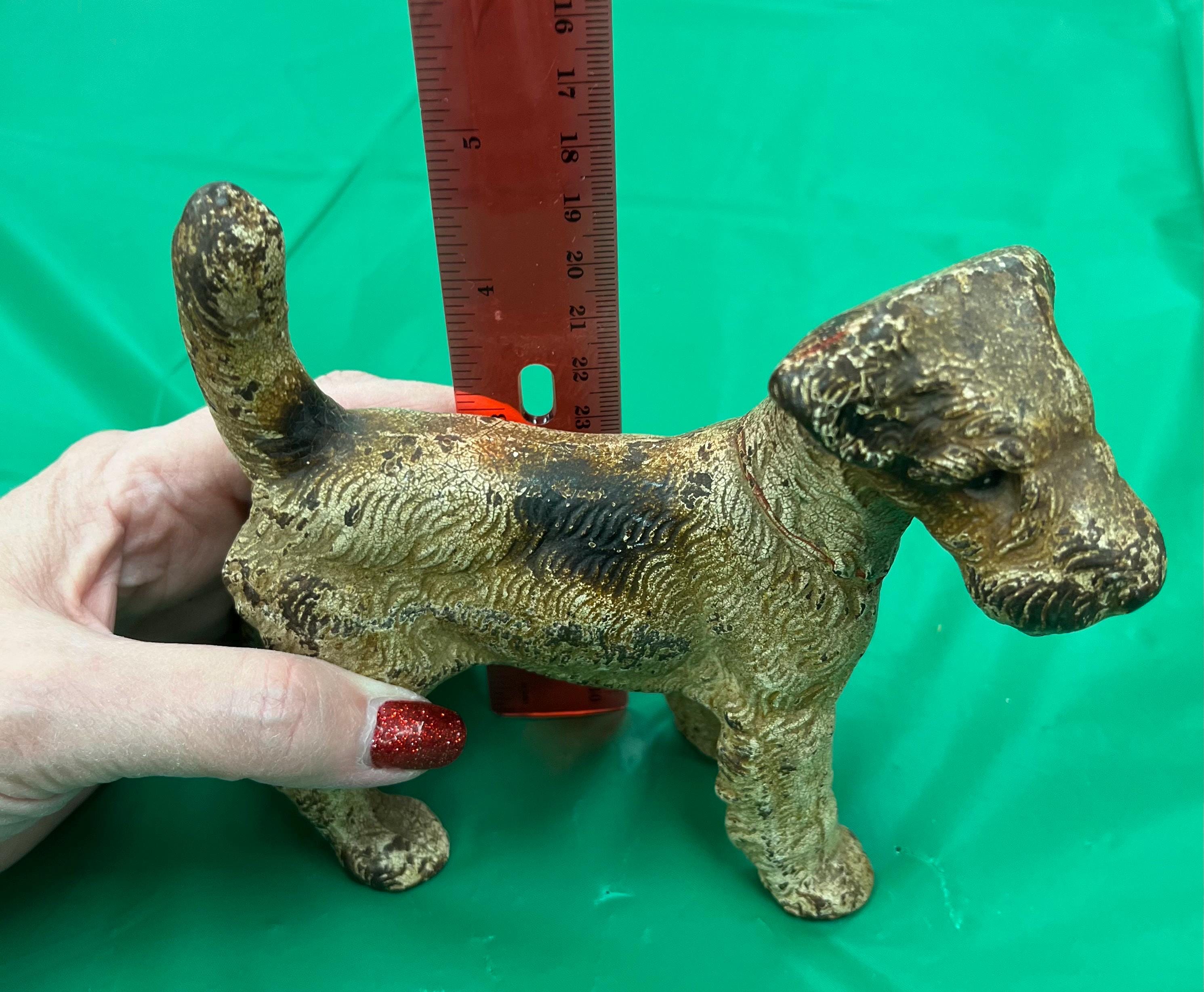 1930S HUBLEY AIREDALE TERRIER Door Stop or Book End. Made of Cast Iron ...