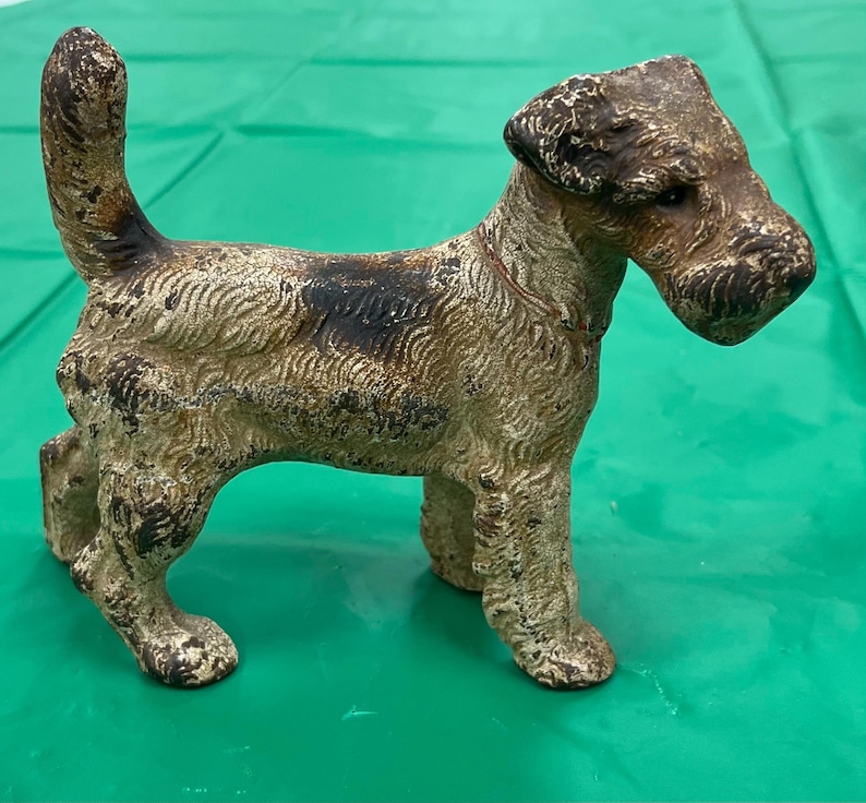 1930S HUBLEY AIREDALE TERRIER Door Stop or Book End. Made of Cast Iron ...