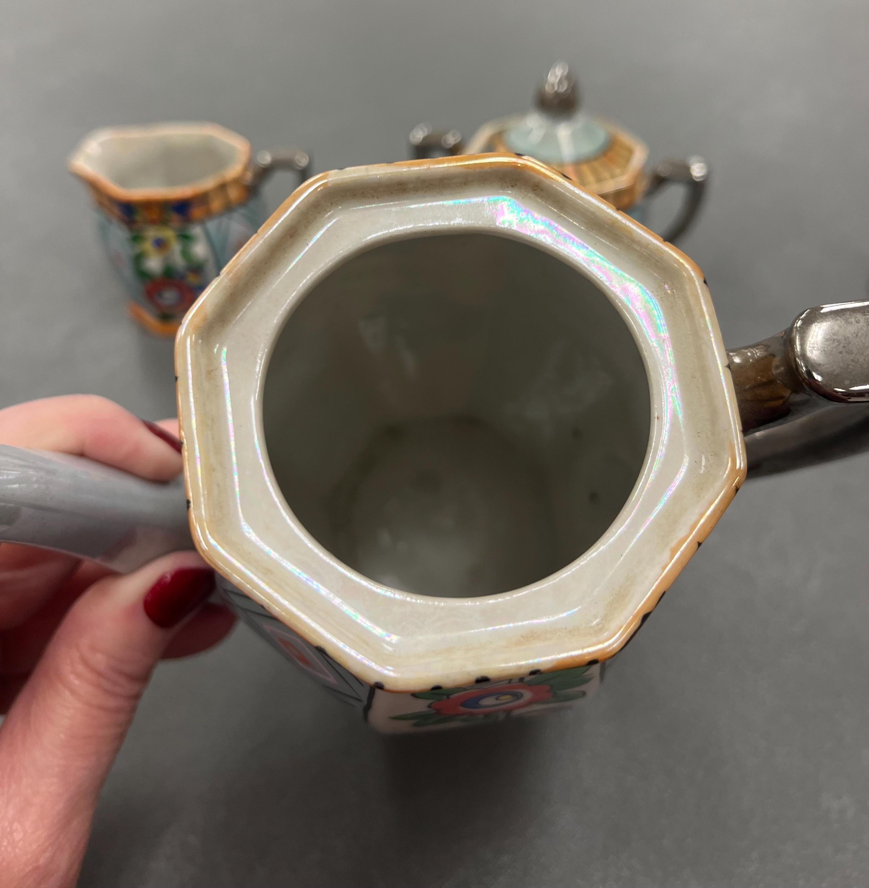 Antique Japanese Art Deco Lusterware Coffee Set. “mede in Japan” During ...