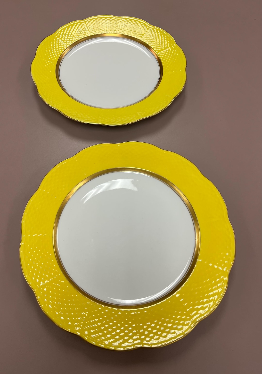 Vintage Herend Dinner Plate, Yellow Hurhuby Pattern, Luxury China - Etsy