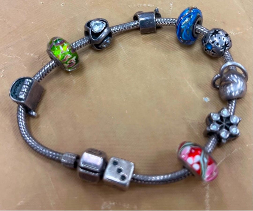 Vintage PANDORA BRACELET With Extra Pieces - Etsy