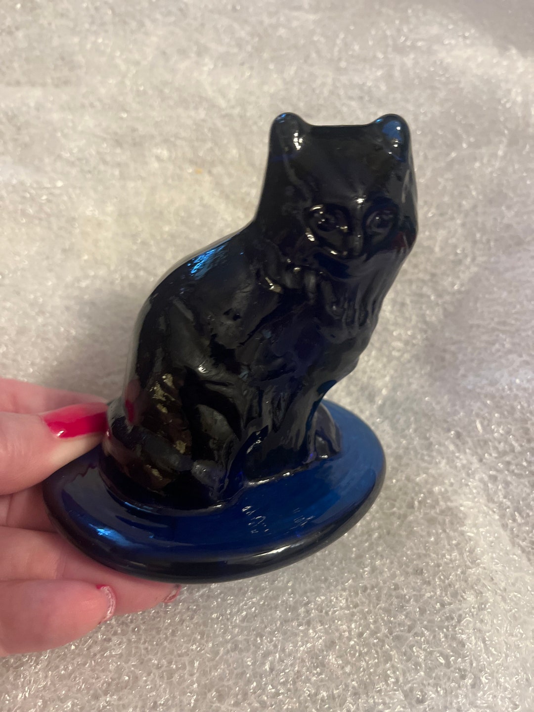 Vintage VIKING Cobalt Blue CAT PAPERWEIGHT - Etsy