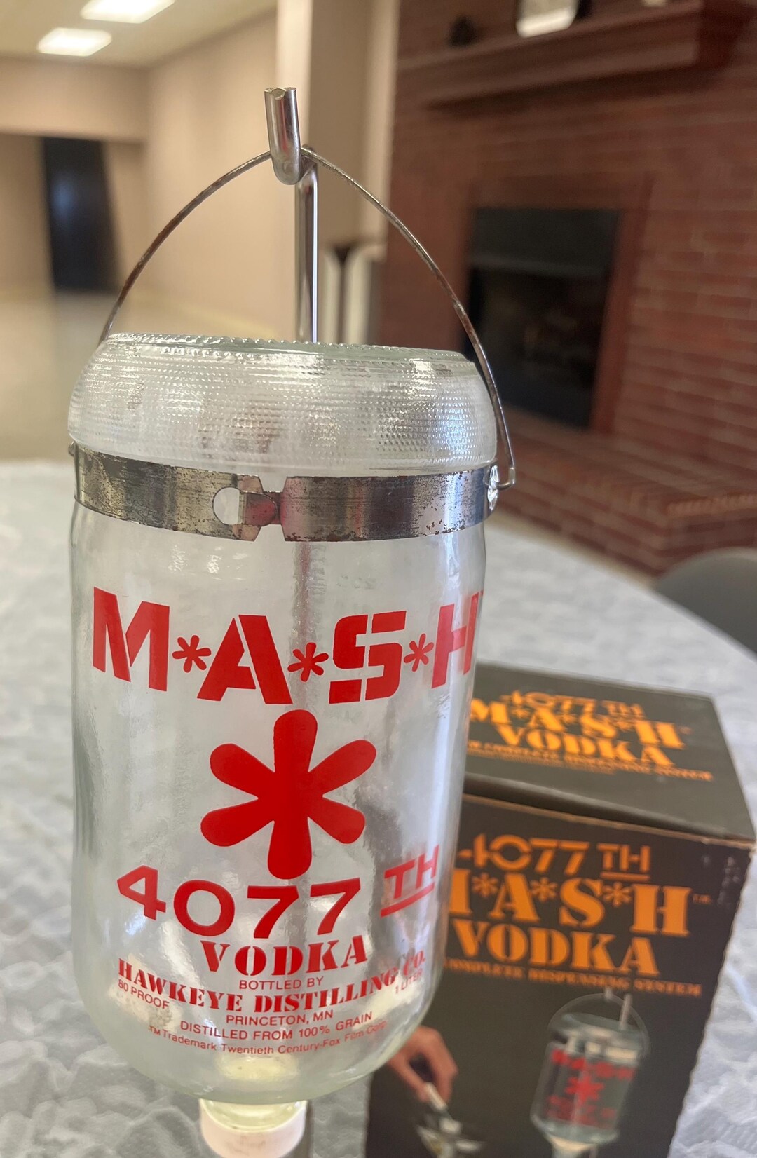 Vintage MASH 4077 HAWKEYE Vodka IV Bottle Dispenser. Metal Has Some ...