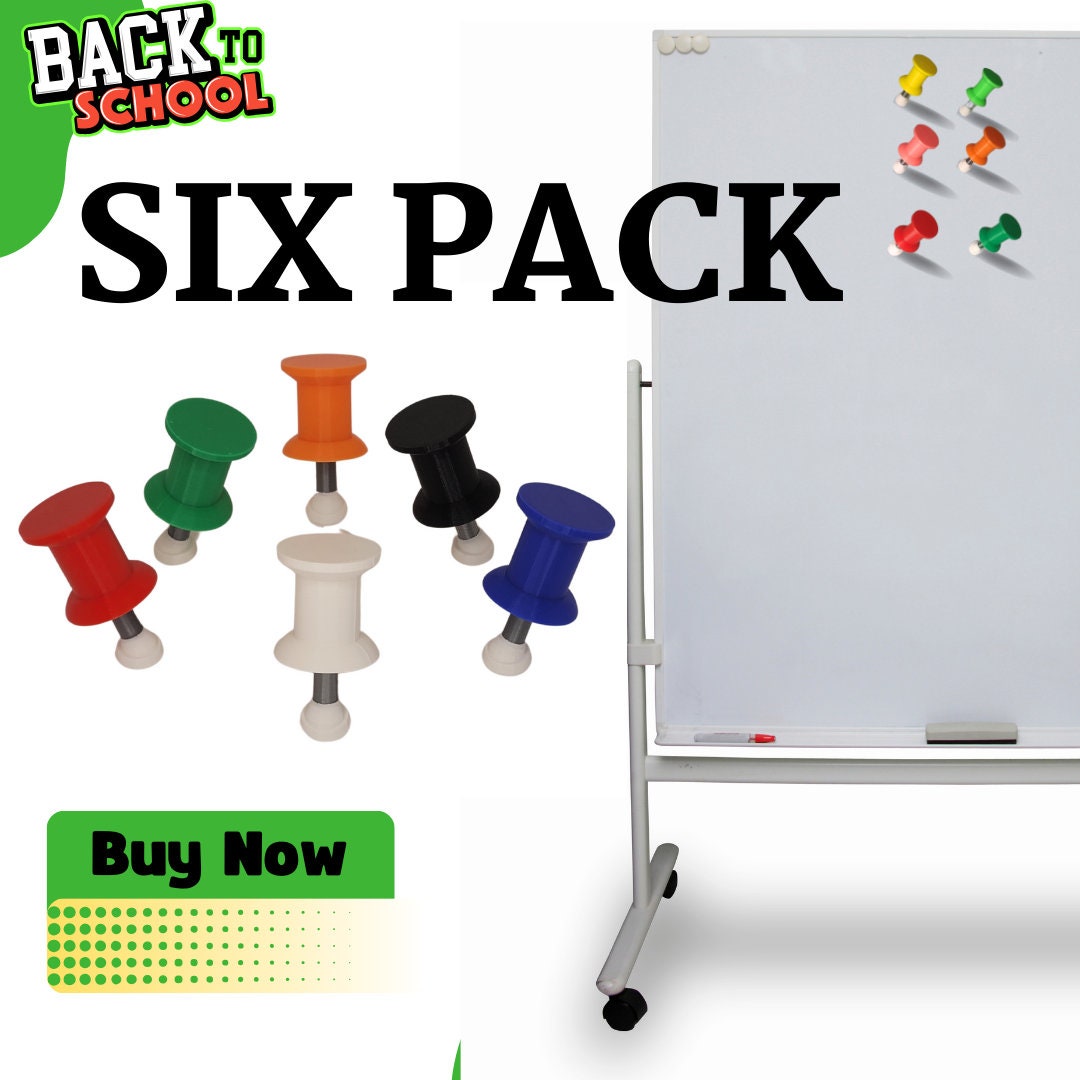 Oversized Thumb Tack Magnets: Novelty Home & Office Decor, Set of 6 - Etsy