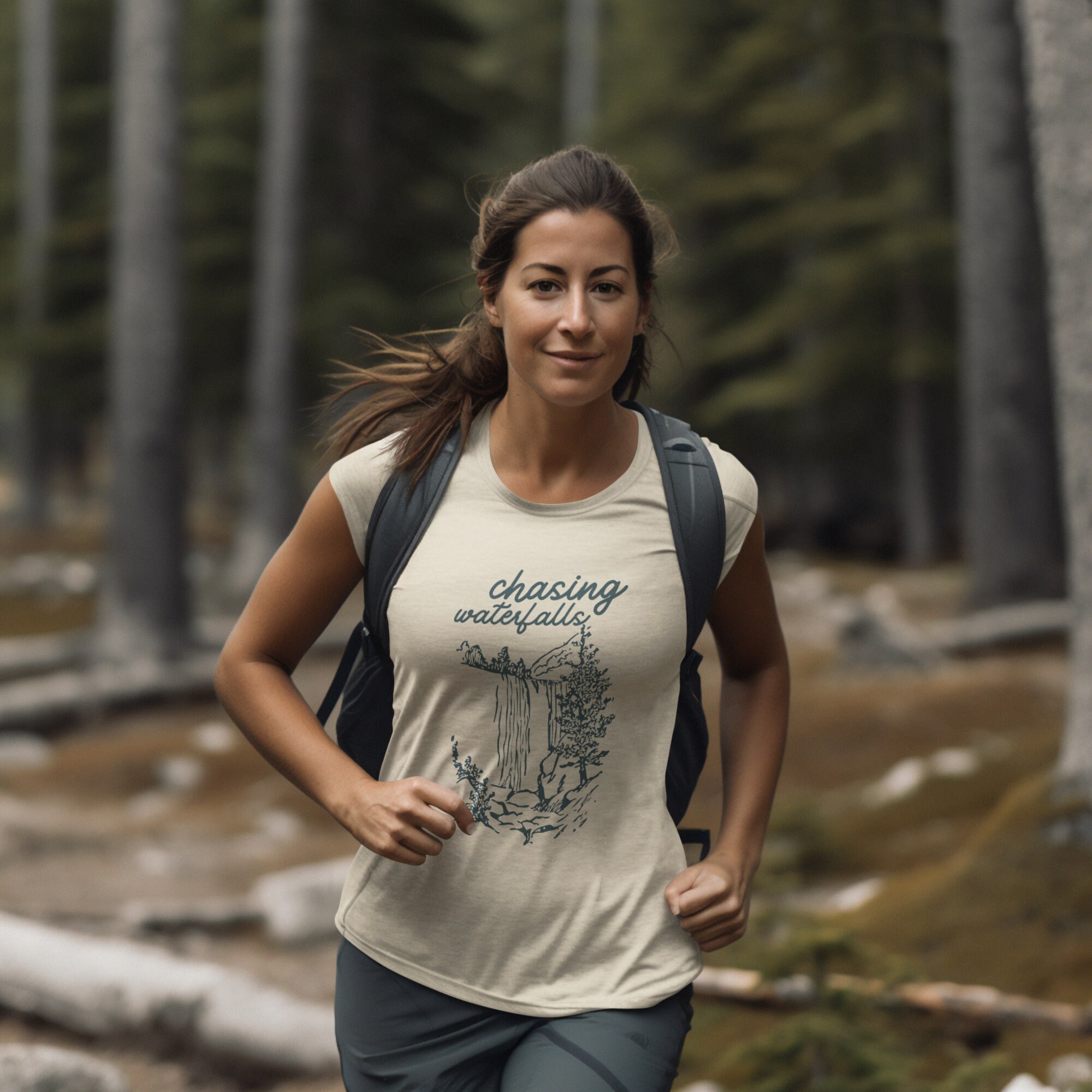 CHASING WATERFALLS T-shirt Template | Png, Svg | Printable Mockup ...