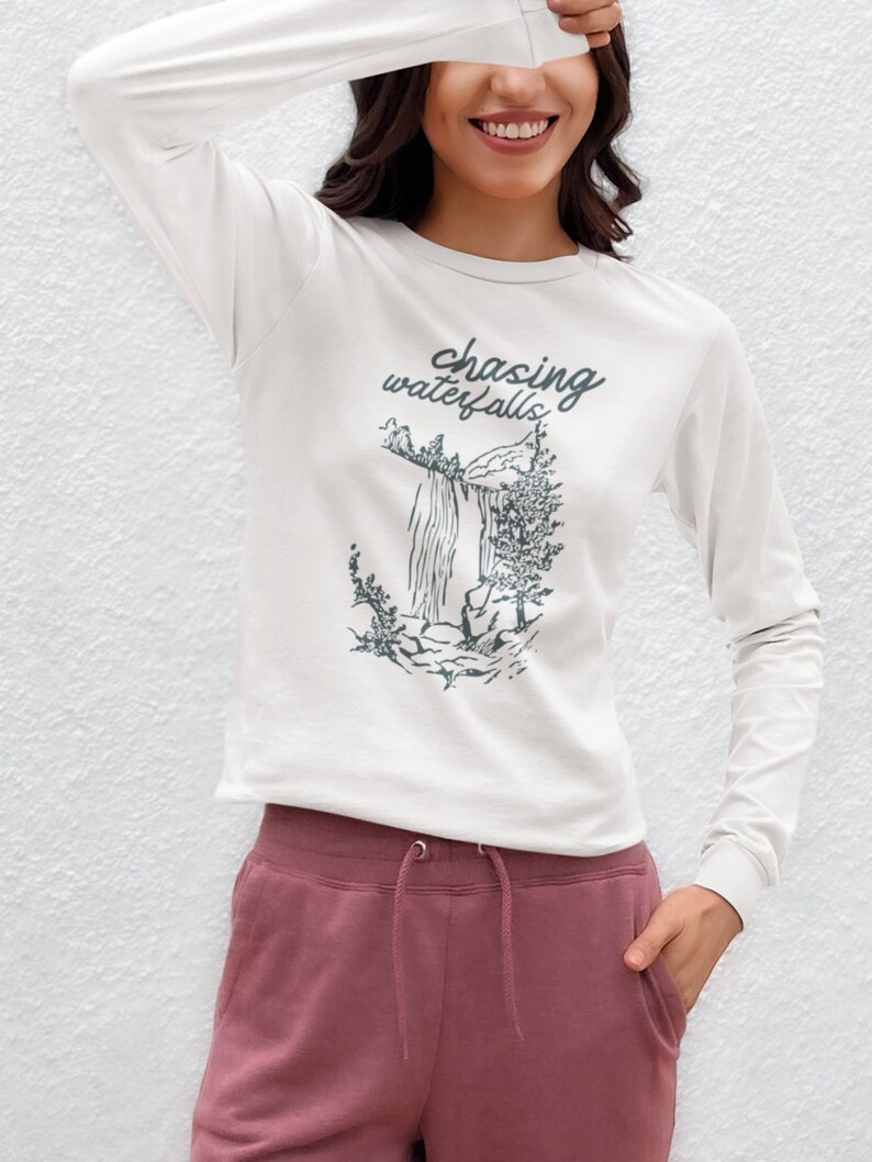 CHASING WATERFALLS T-shirt Template | Png, Svg | Printable Mockup ...