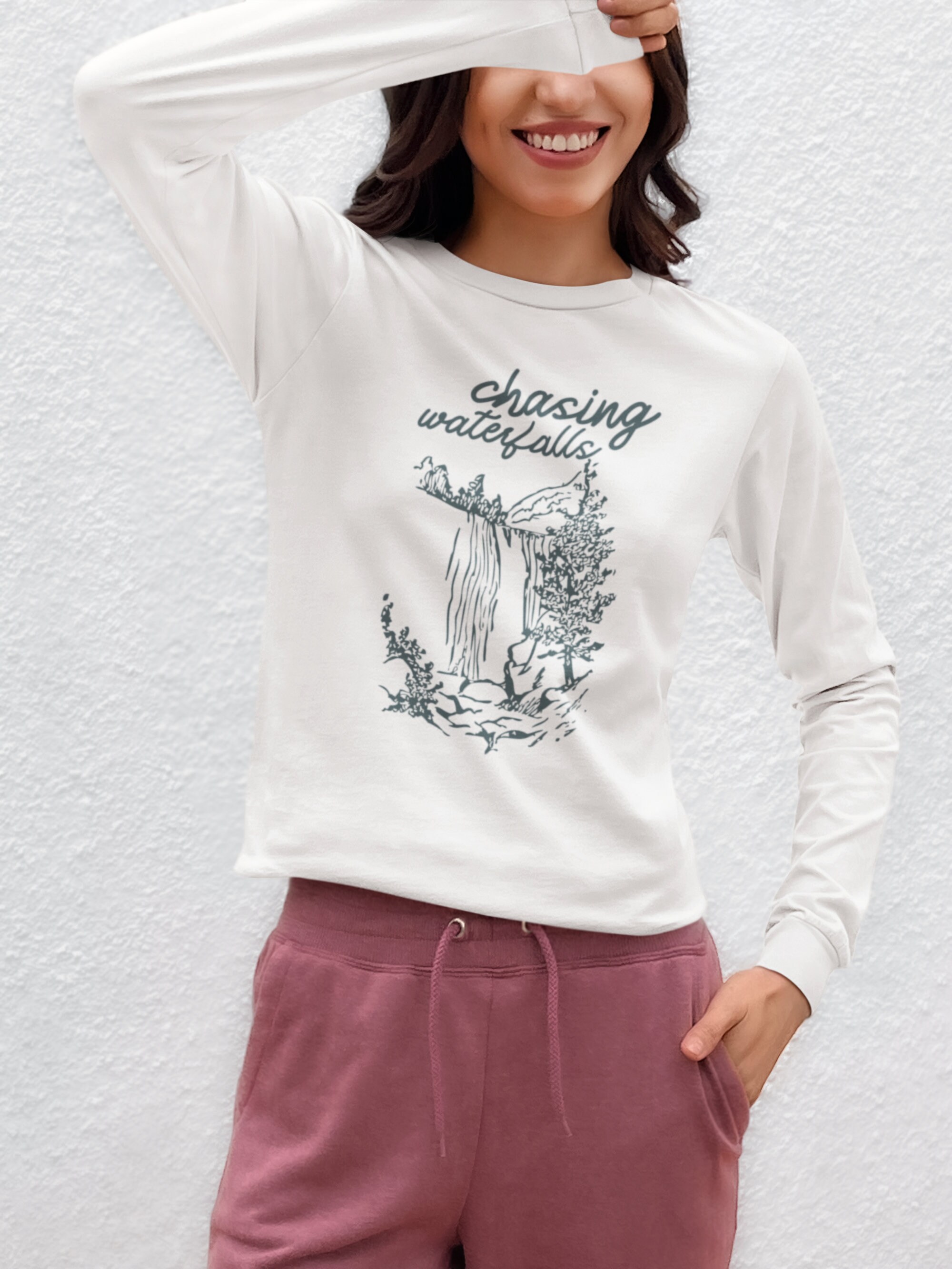 CHASING WATERFALLS T-shirt Template | Png, Svg | Printable Mockup ...