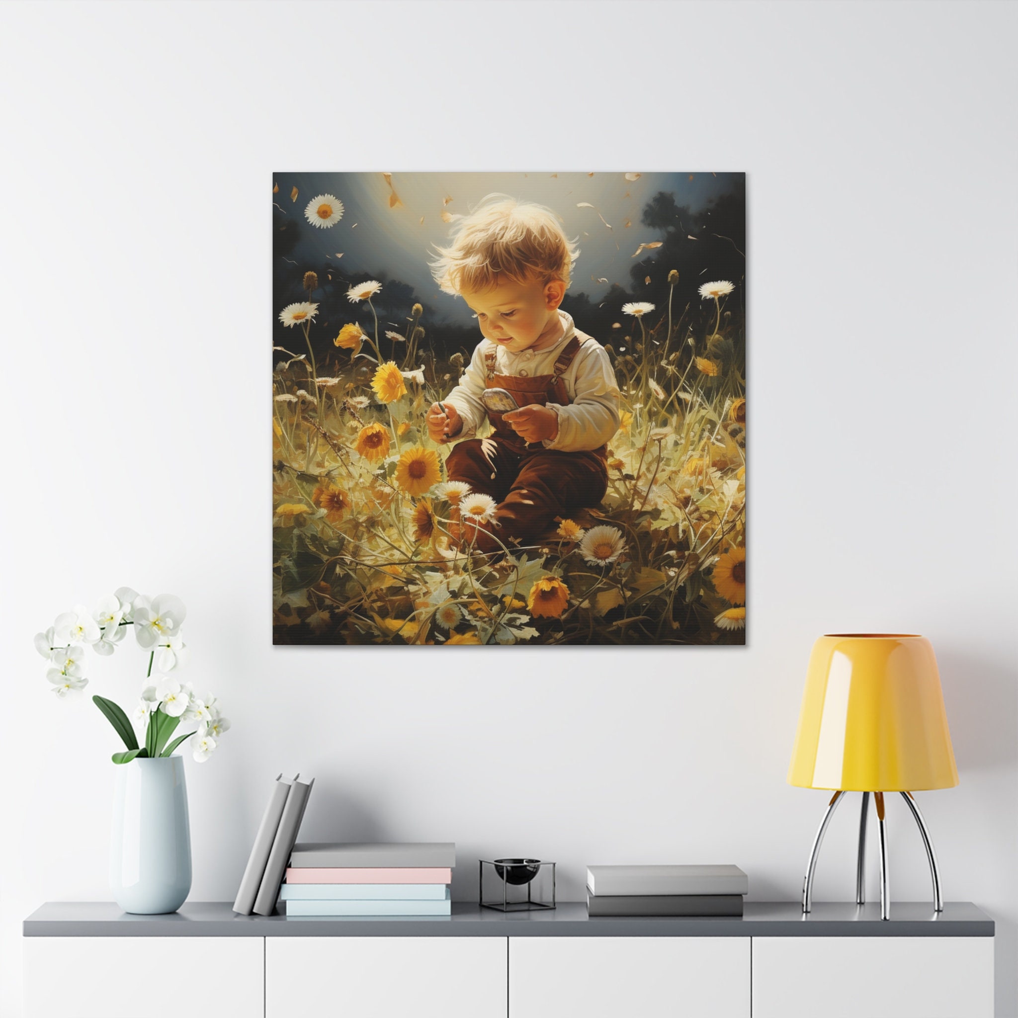 Nursery Wall Art Boys Room Decor Birthday Baby Oil Painting Canvas ...