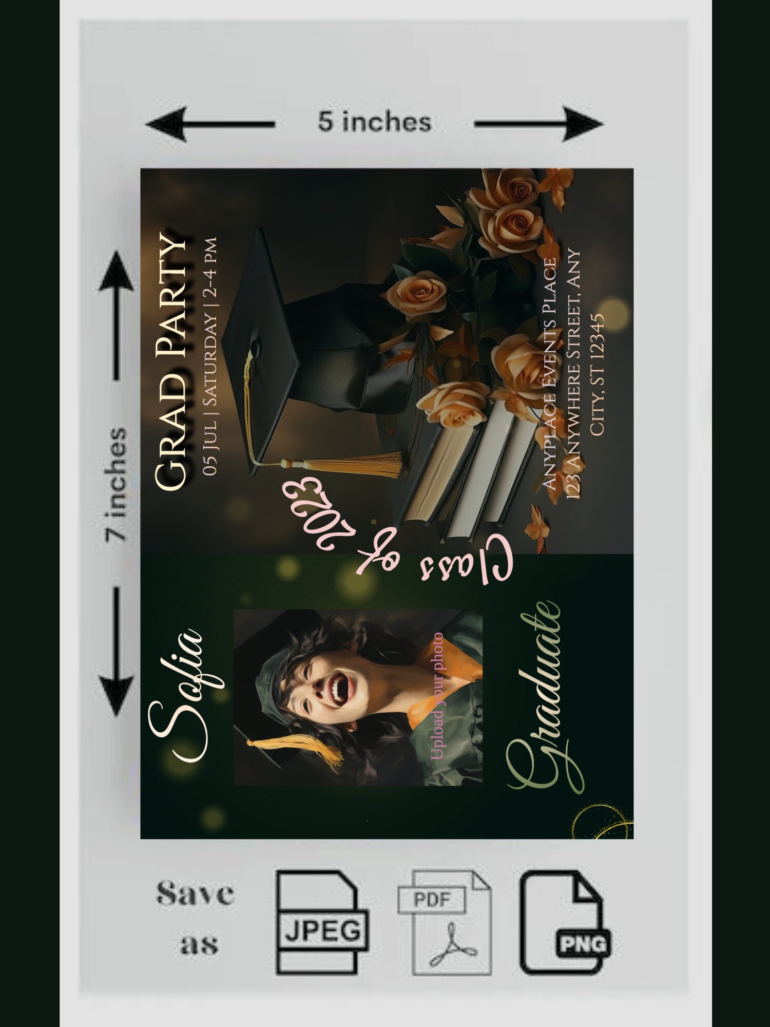 Editable Graduation Party Invitation With Photos Instant Digital ...