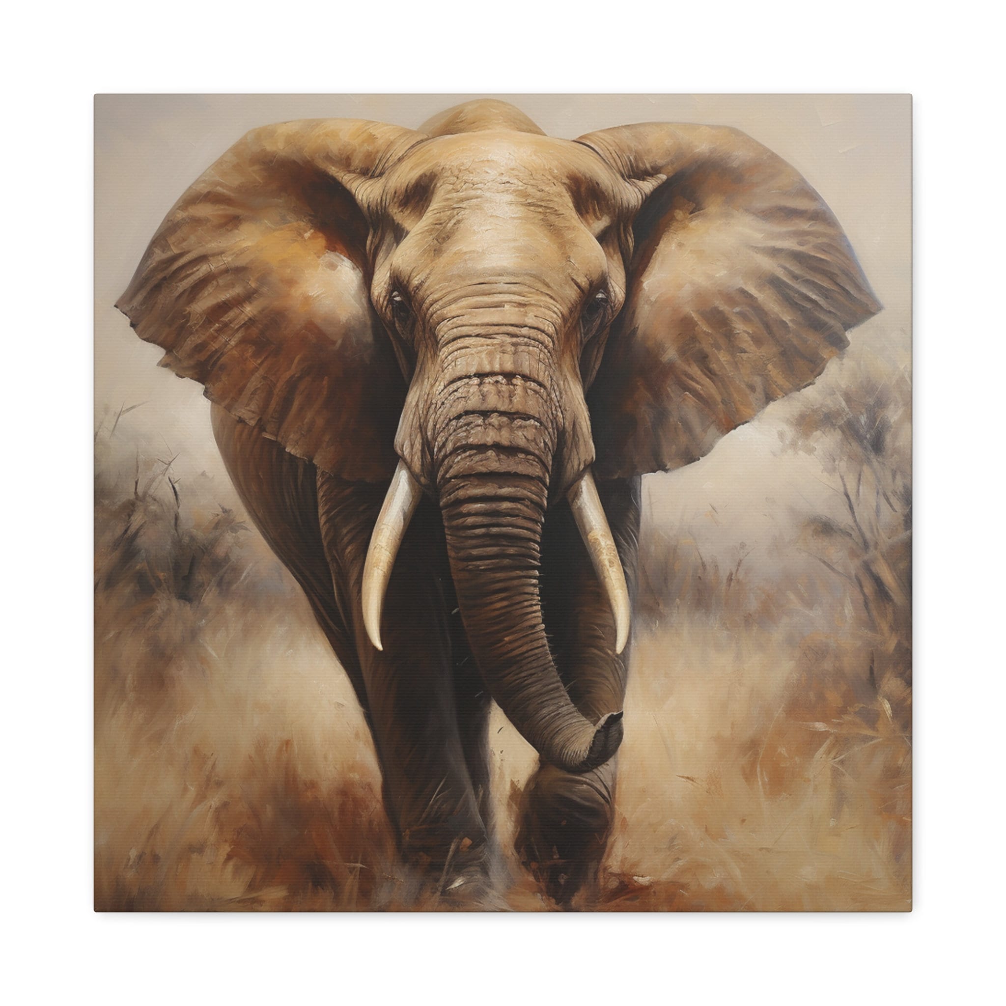 Majestic Elephant Oil Painting Canvas Gallery Wraps - Etsy