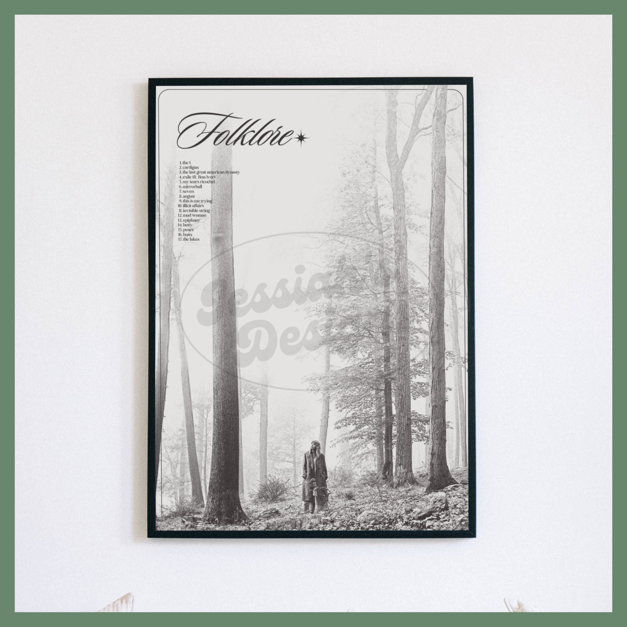 Folklore Album Tracklist Poster sold by Cassie | SKU 73668104 | 30% OFF ...