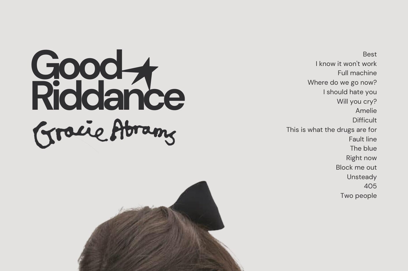 Gracie Abrams Good Riddance Album sold by Jordi Villaverde | SKU 4466289 | Printerval AU