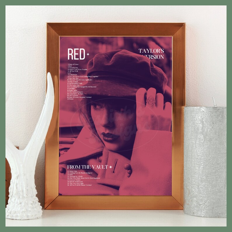 Red Taylor's Version Album Cover Art Print Red TV Taylor - Etsy México