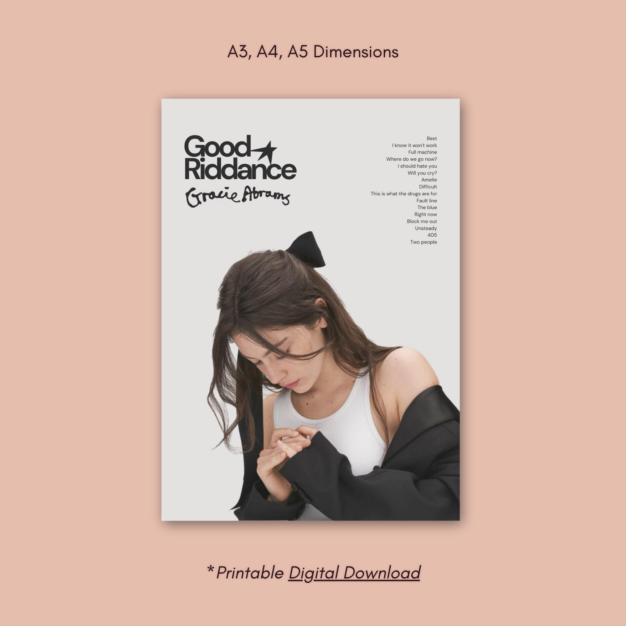 Gracie Abrams Good Riddance Album sold by Jordi Villaverde | SKU 4466289 | Printerval AU