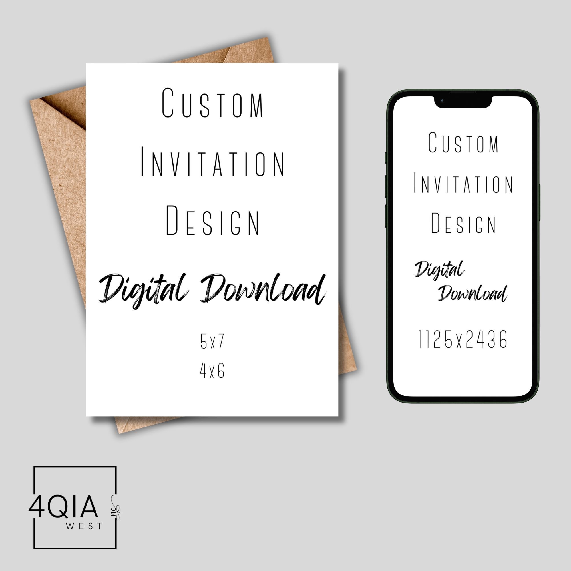 Custom Invitation Design, Custom Invitation, Mobile Evite, Digital ...