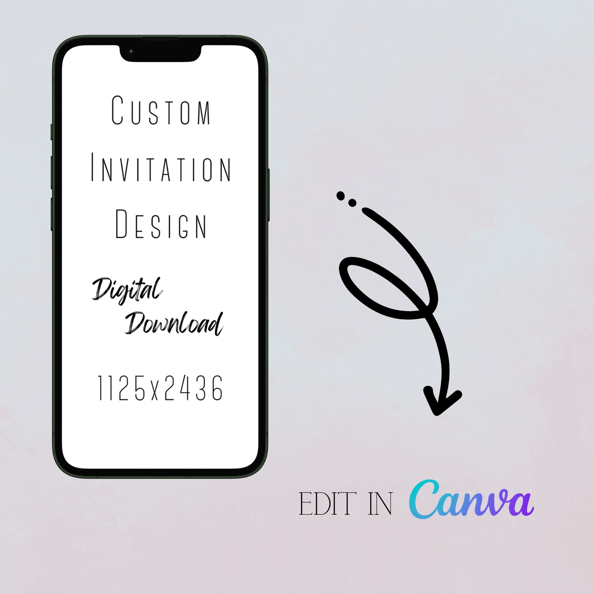 Custom Invitation Design, Custom Invitation, Mobile Evite, Digital ...