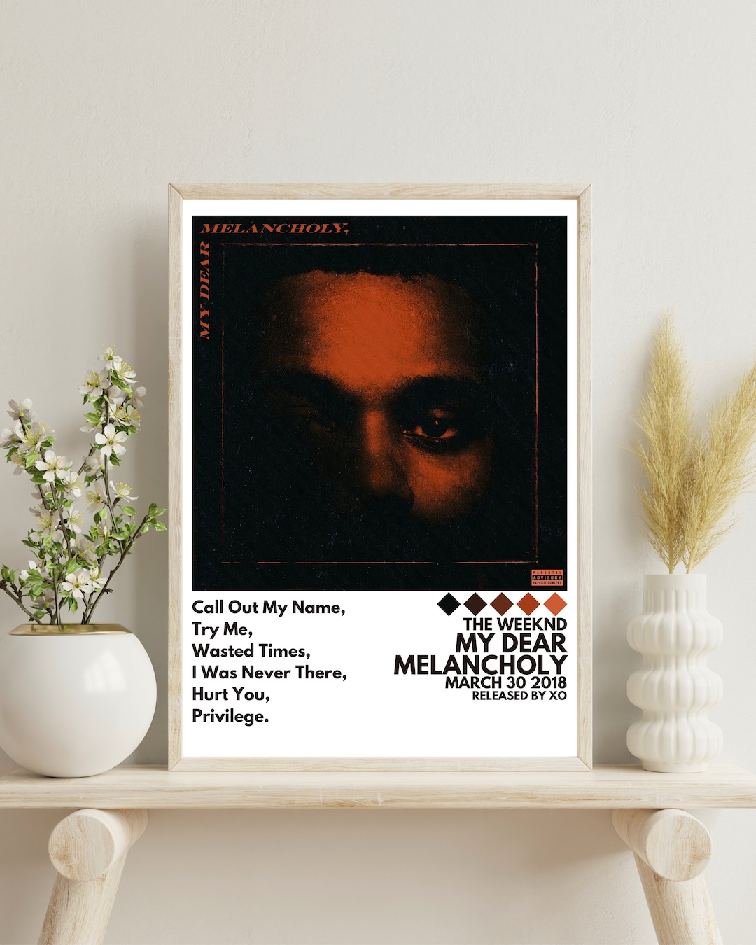 The Weeknd Poster Tracklist Album Print MDM - Etsy