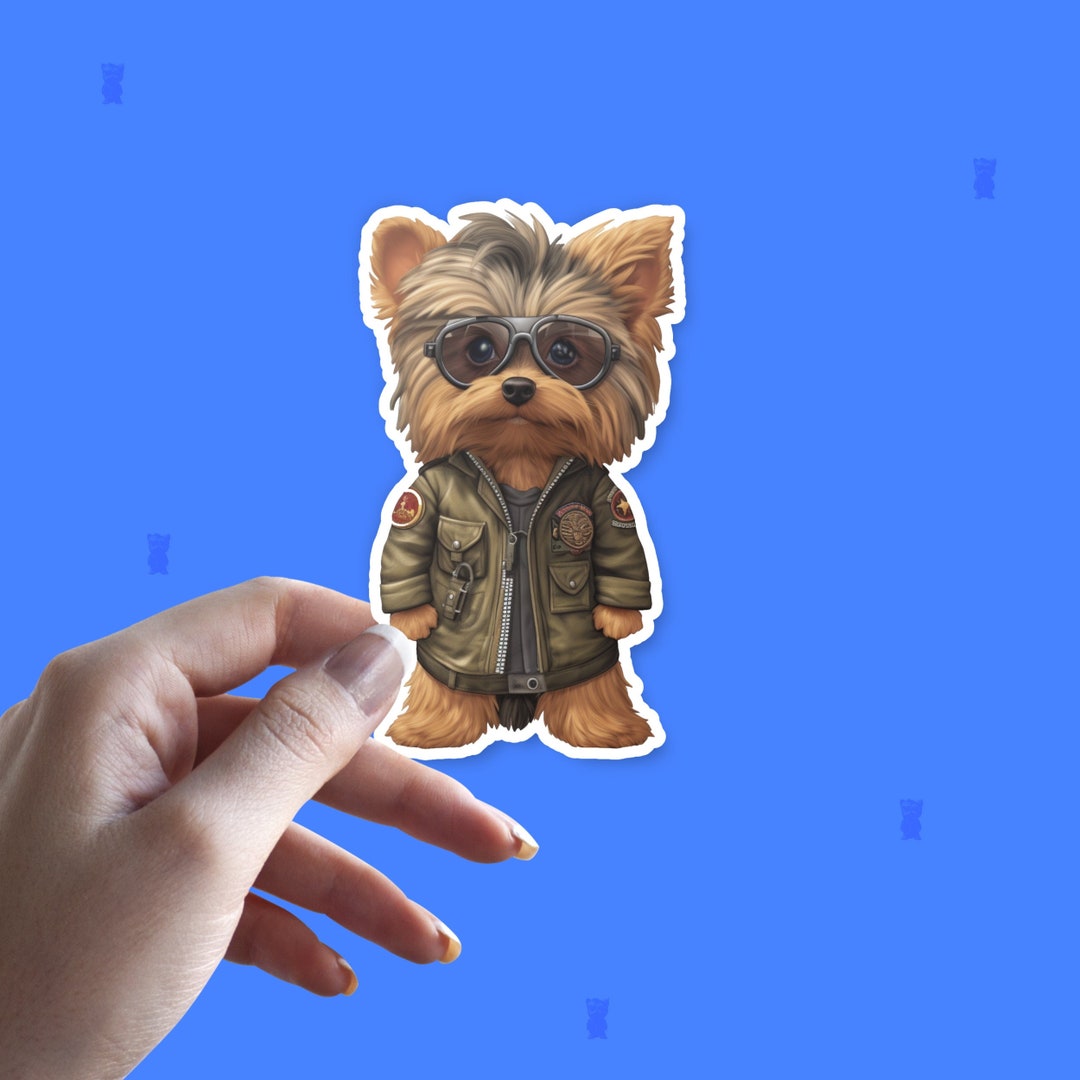 Yorkie Dog Sticker Funny Dog Sticker Dog Laptop Decals - Etsy