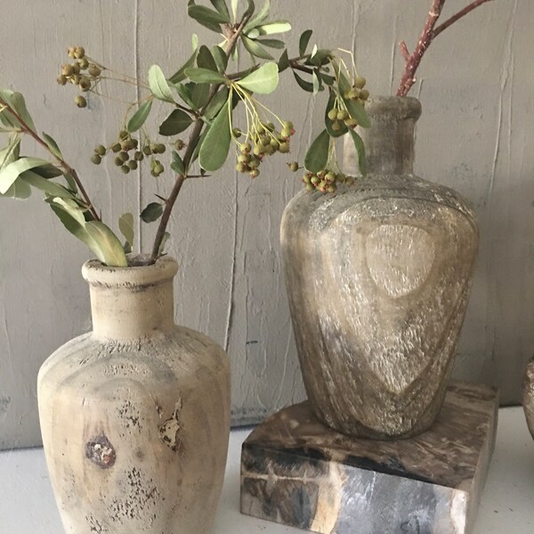 Rustic Wood Vase - Etsy