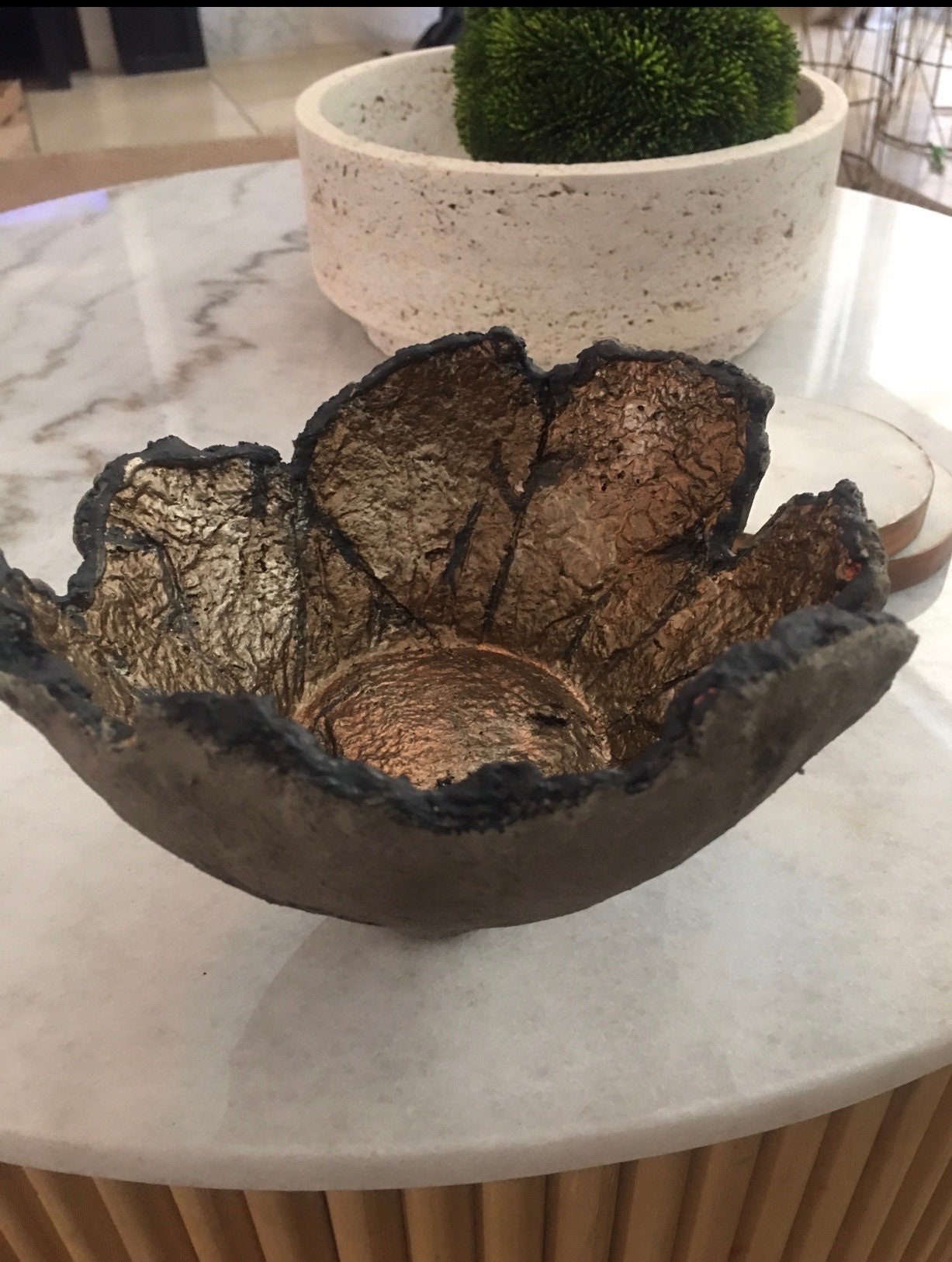HAND CRAFTED DECORATIVE Gilded Bowl for Table, Shelf, Home Decor ...