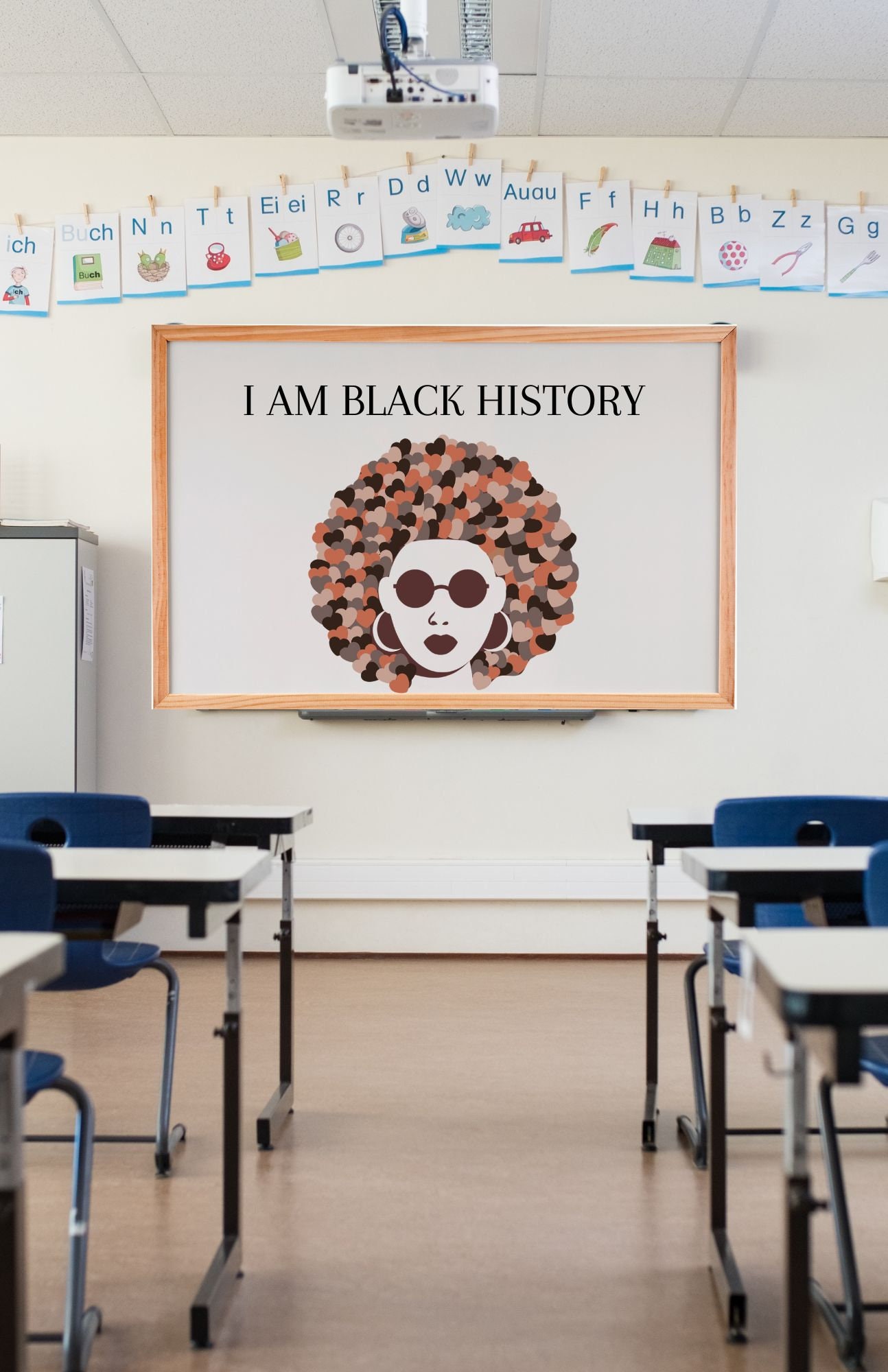 Black History Valentine's Day Bulletin Board Kit, Classroom Door Decor ...