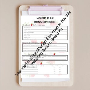 Strawberry Bulletin Board Kit: Summer Classroom Decor - Etsy