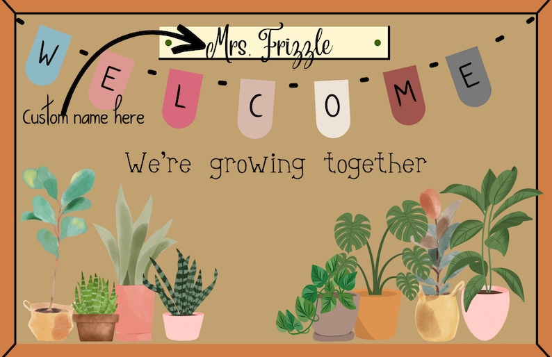 Boho Bulletin Board Kit Growing Bulletin Board Teachers - Etsy