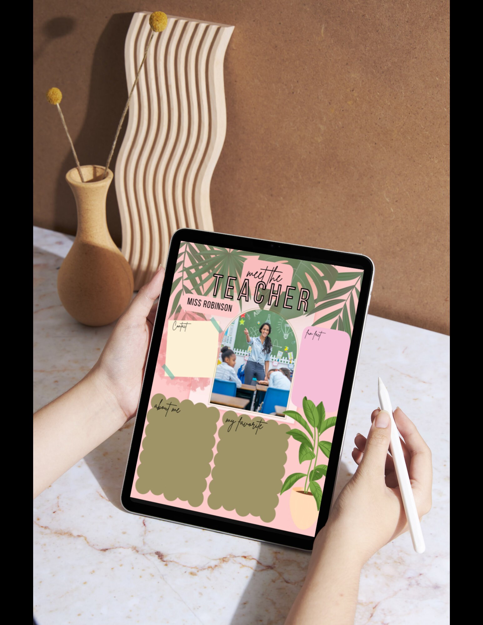 Meet the Teacher Plant Digital Template, Editable Printable, Classroom ...