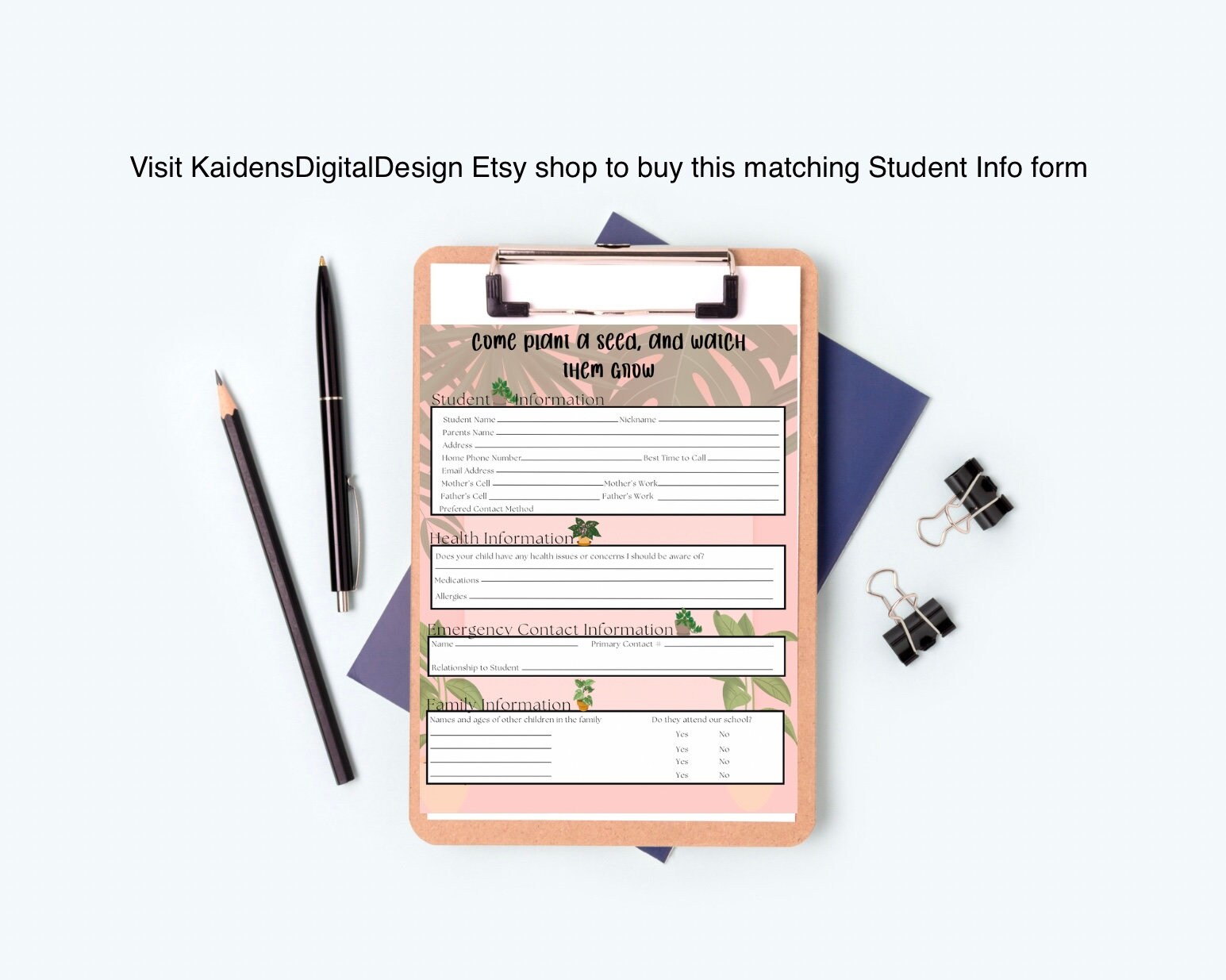 Meet the Teacher Plant Digital Template, Editable Printable, Classroom ...