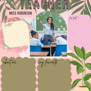 Meet the Teacher Plant Digital Template, Editable Printable, Classroom ...