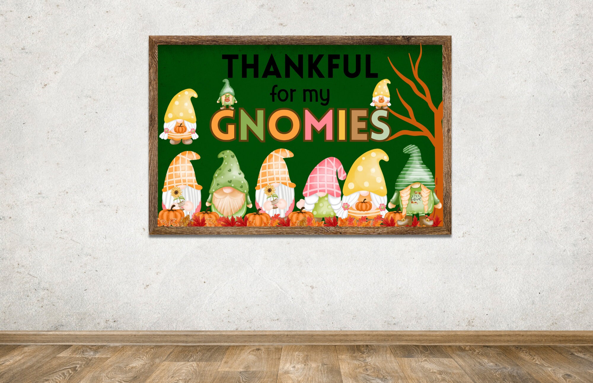 Thanksgiving Gnomes Bulletin Board Kit Printable, Fall Classroom Decor ...