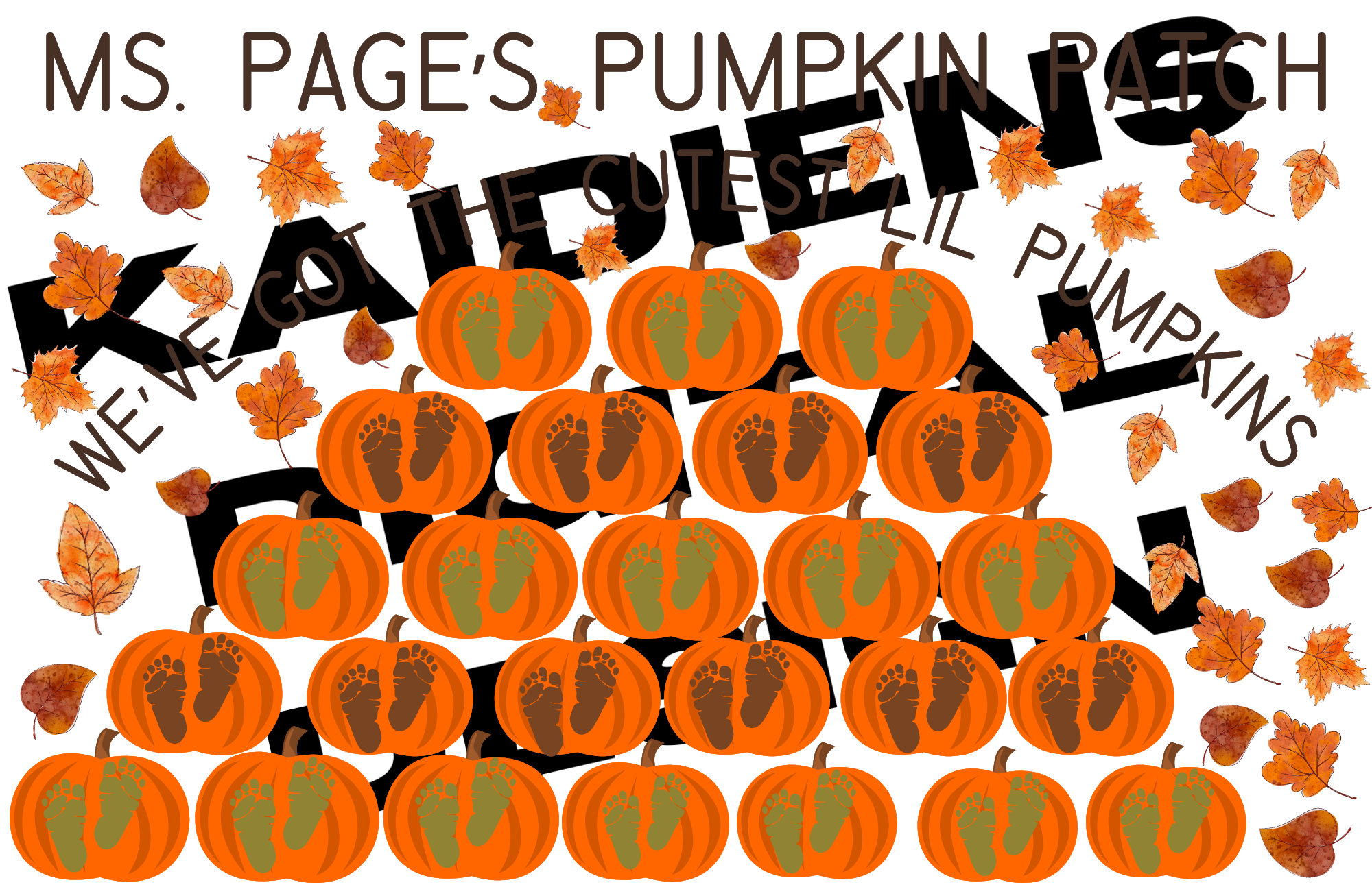 Pumpkin Patch Classroom Bulletin Board | Cozy Fall Printable Decor ...