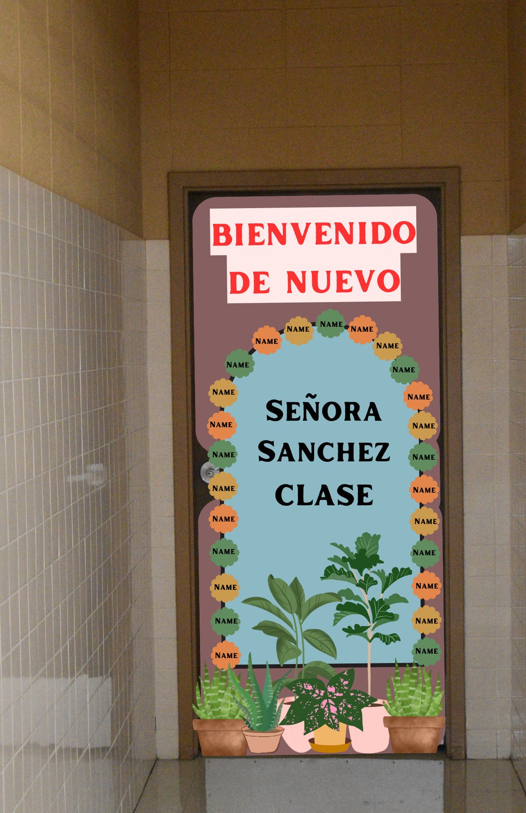 Editable Spanish Bulletin Board Kit, Door Decor Kit, Spanish Teacher ...
