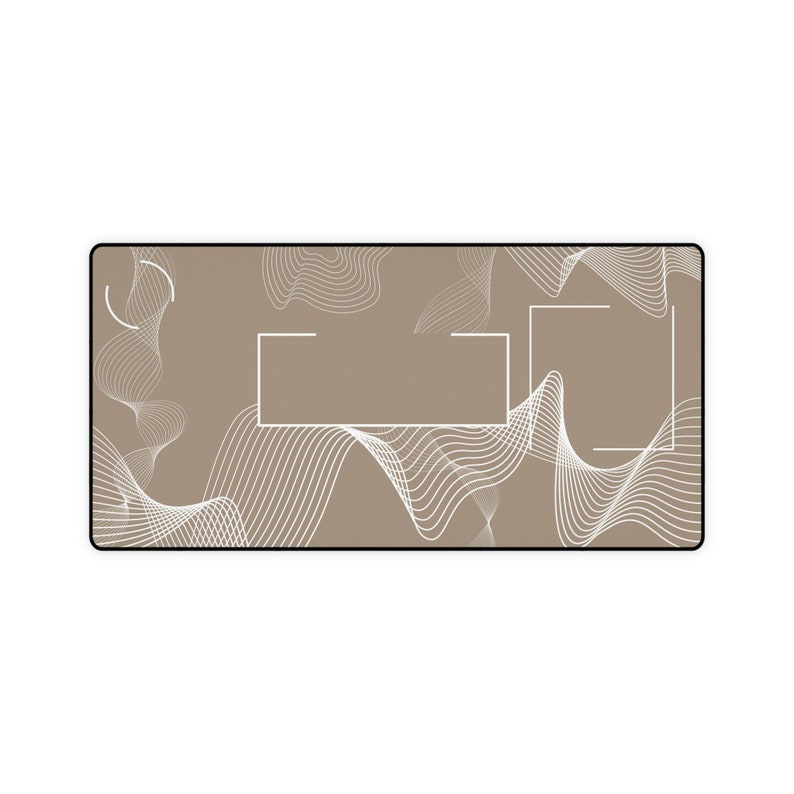 Wavy Aesthetic Lines Neutral Desk Mat for Mac Apple Magic Keyboard ...