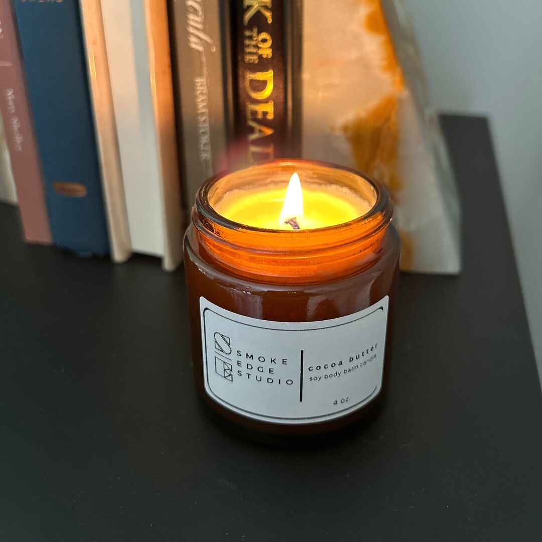 Cocoa Butter Soy Body Balm Candle: Natural Massage Oil for Spa ...