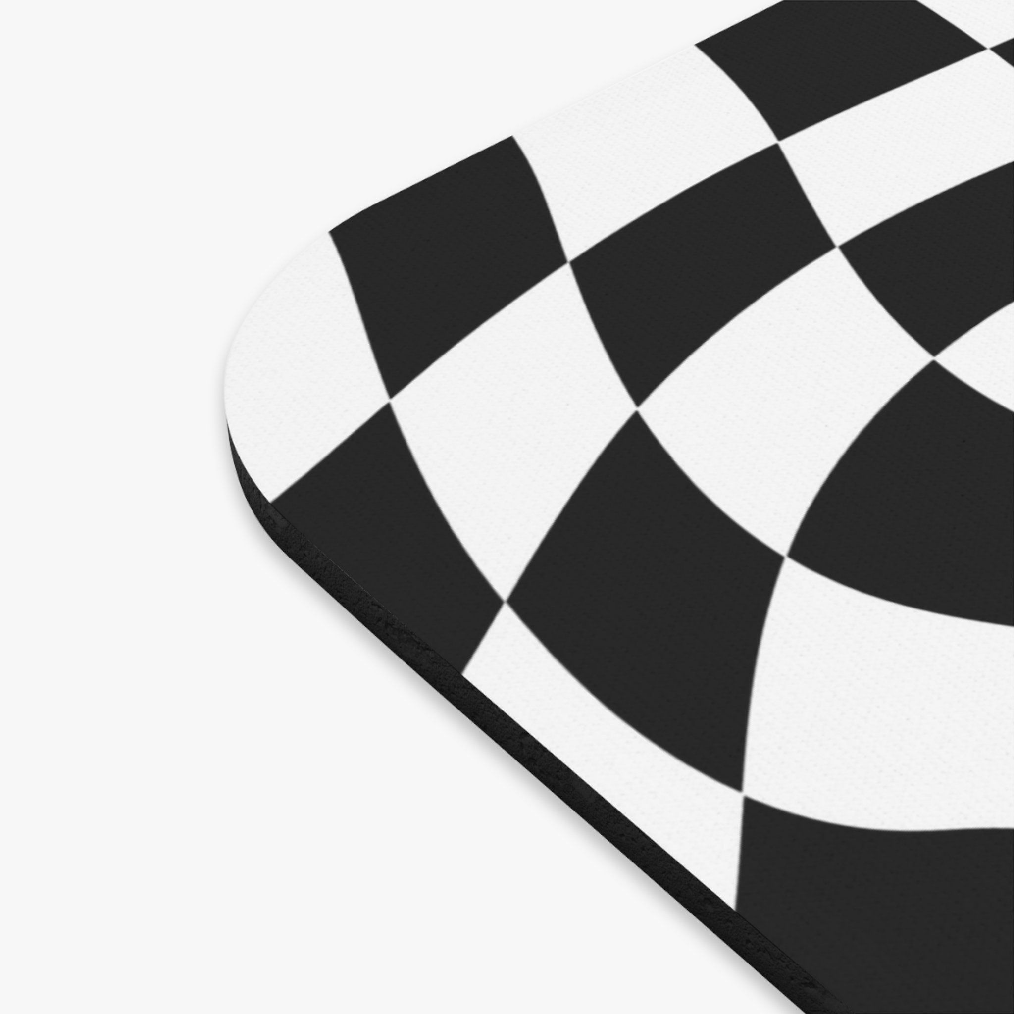Wavy Checkered Black and White Mouse Pad 9" X 8", Aesthetic Gift Desk ...