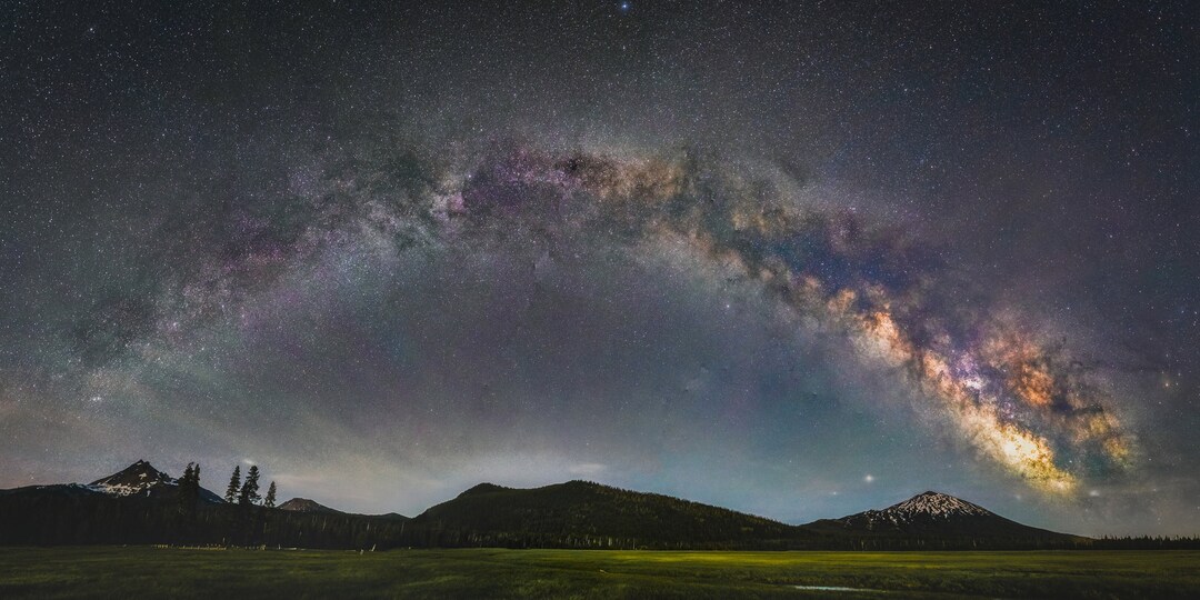 Arch of Stars. A Milky Way Panorama Printed on Metal. - Etsy