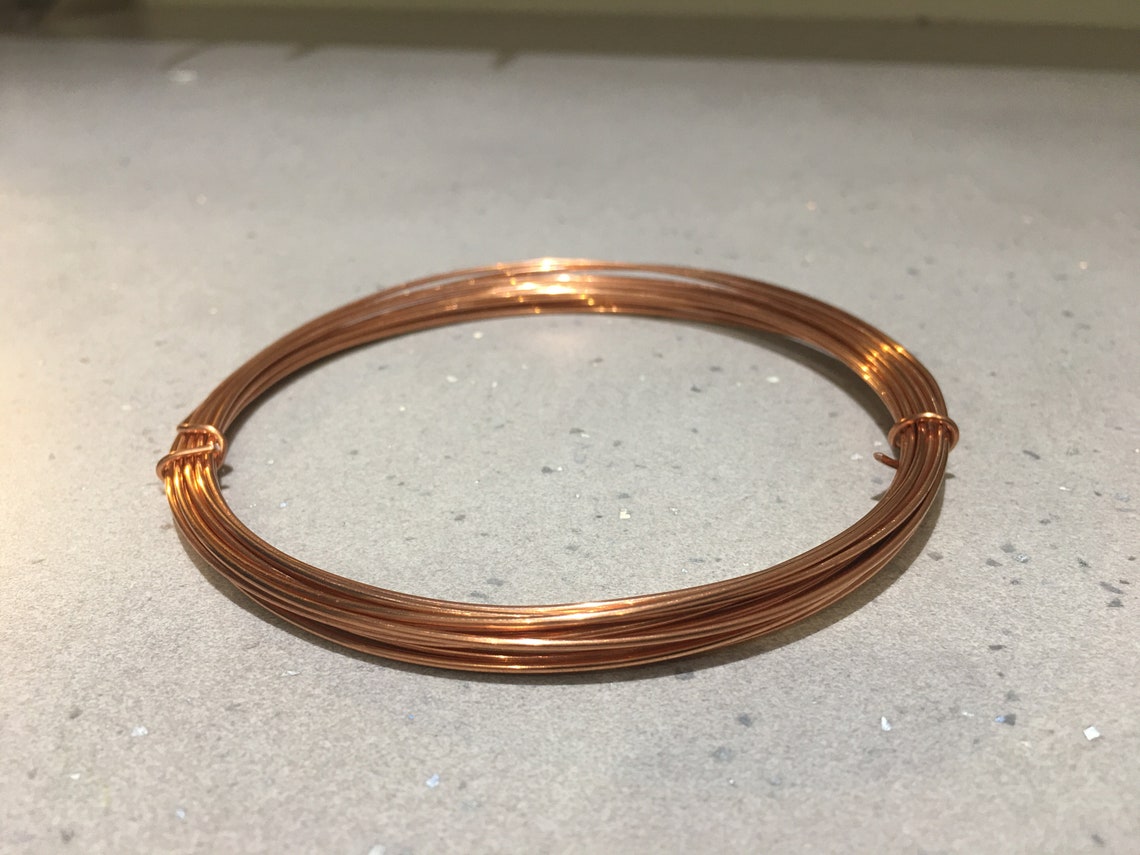 Copper Wire 1mm Thick 18 Gauge for Craft Jewellery. Pure Unplated Anti ...